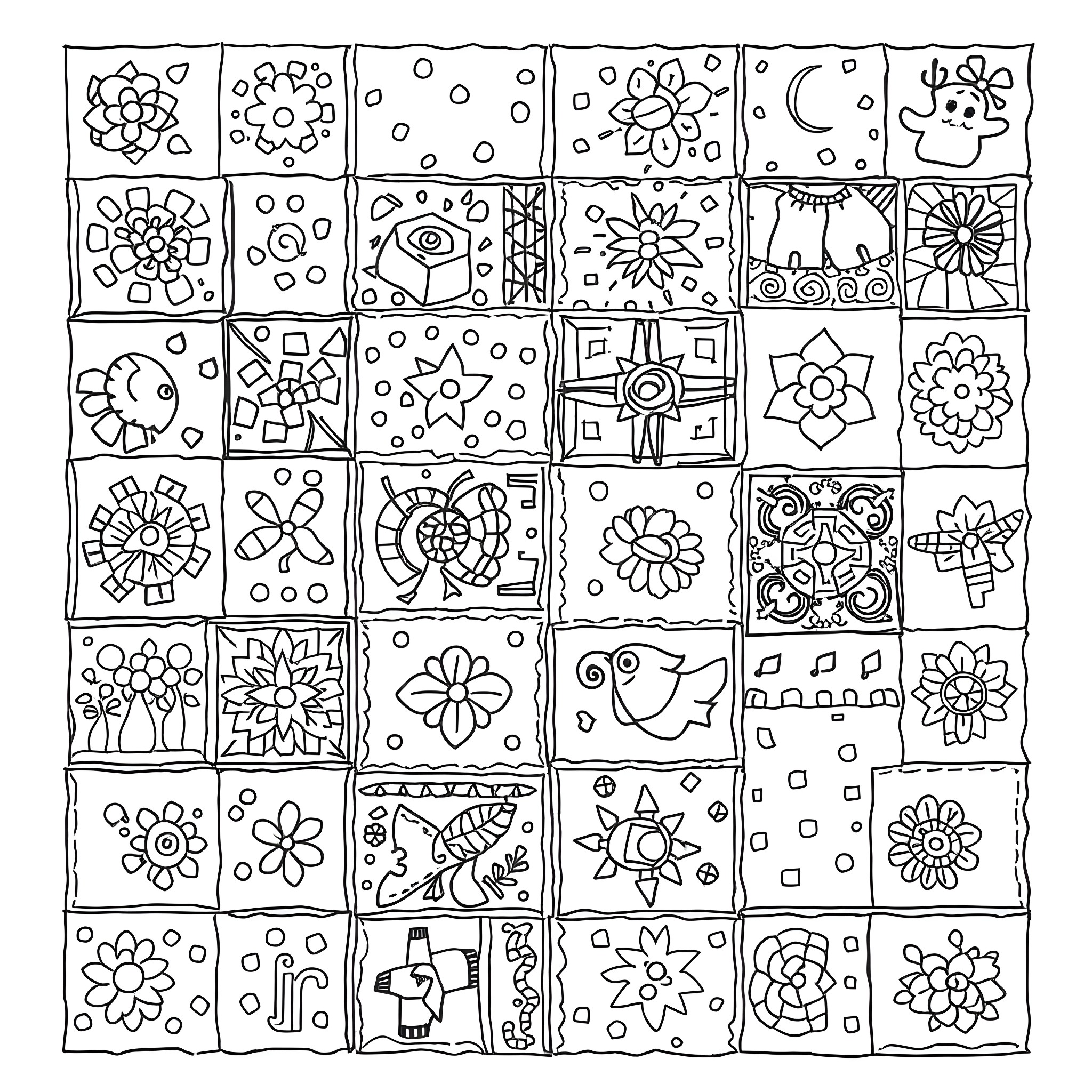 120 Best Patchwork Coloring Pages (Free Printable PDFs)
