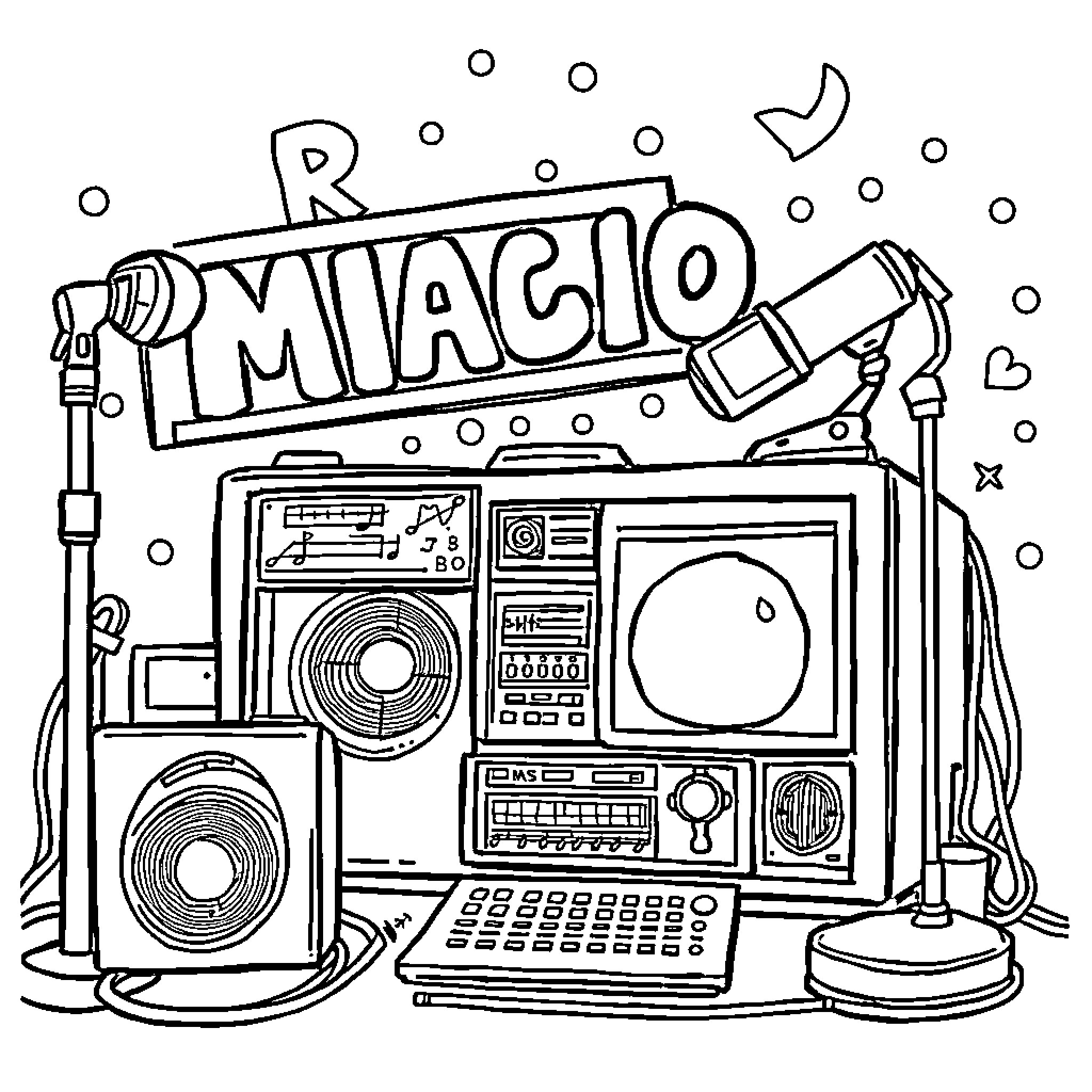Best Radio Coloring Pages (Free Printable PDF)