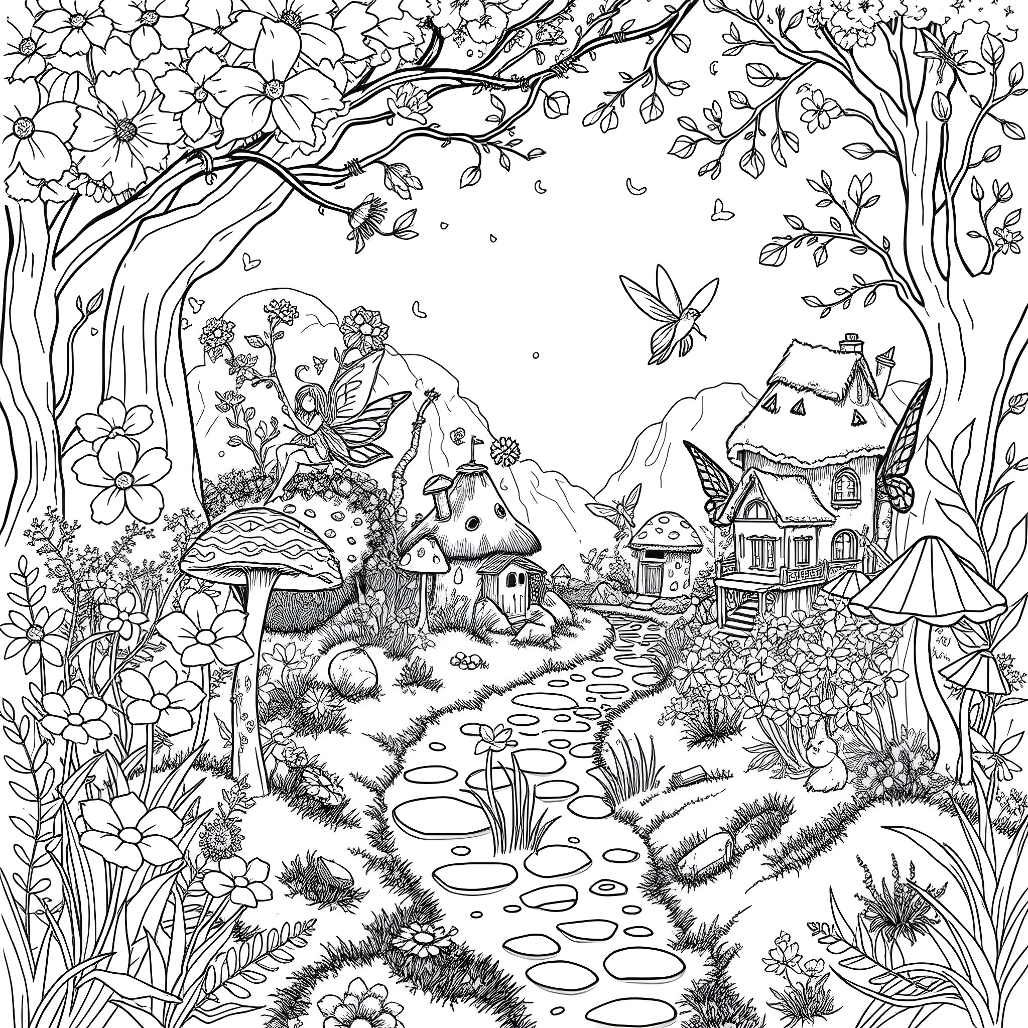 98 Best Fairy Coloring Pages (Free Printable PDFs)