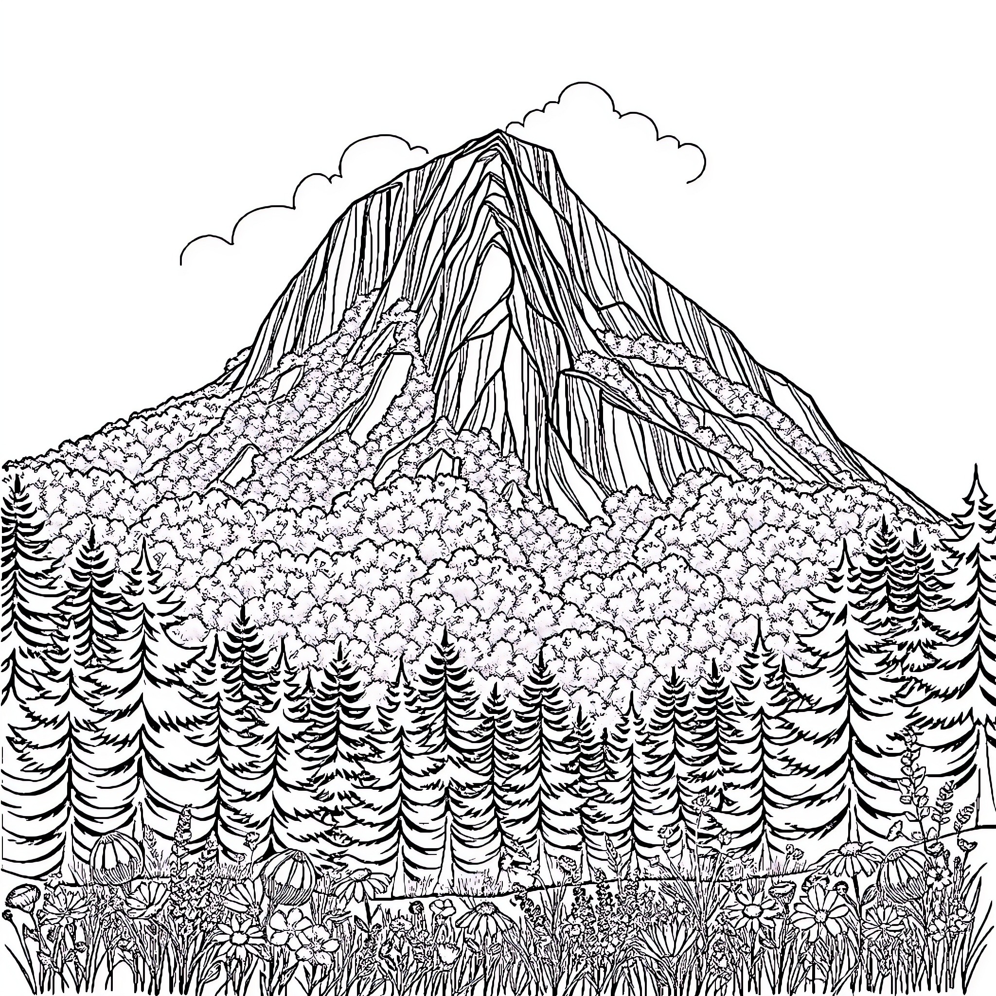 Best Mountain Coloring Pages (Free Printable PDF)