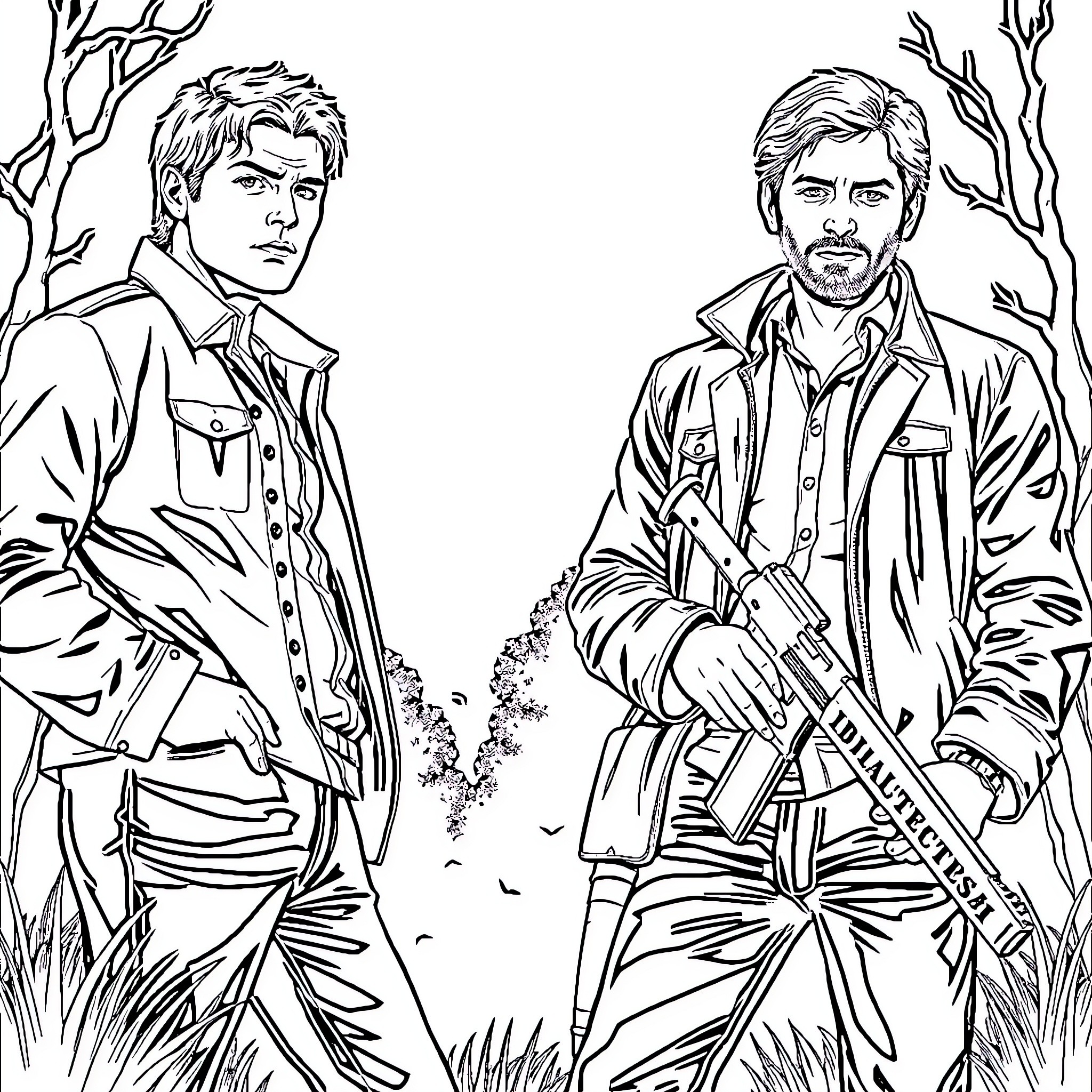Best Sam and Dean Coloring Pages (Free Printable PDF)