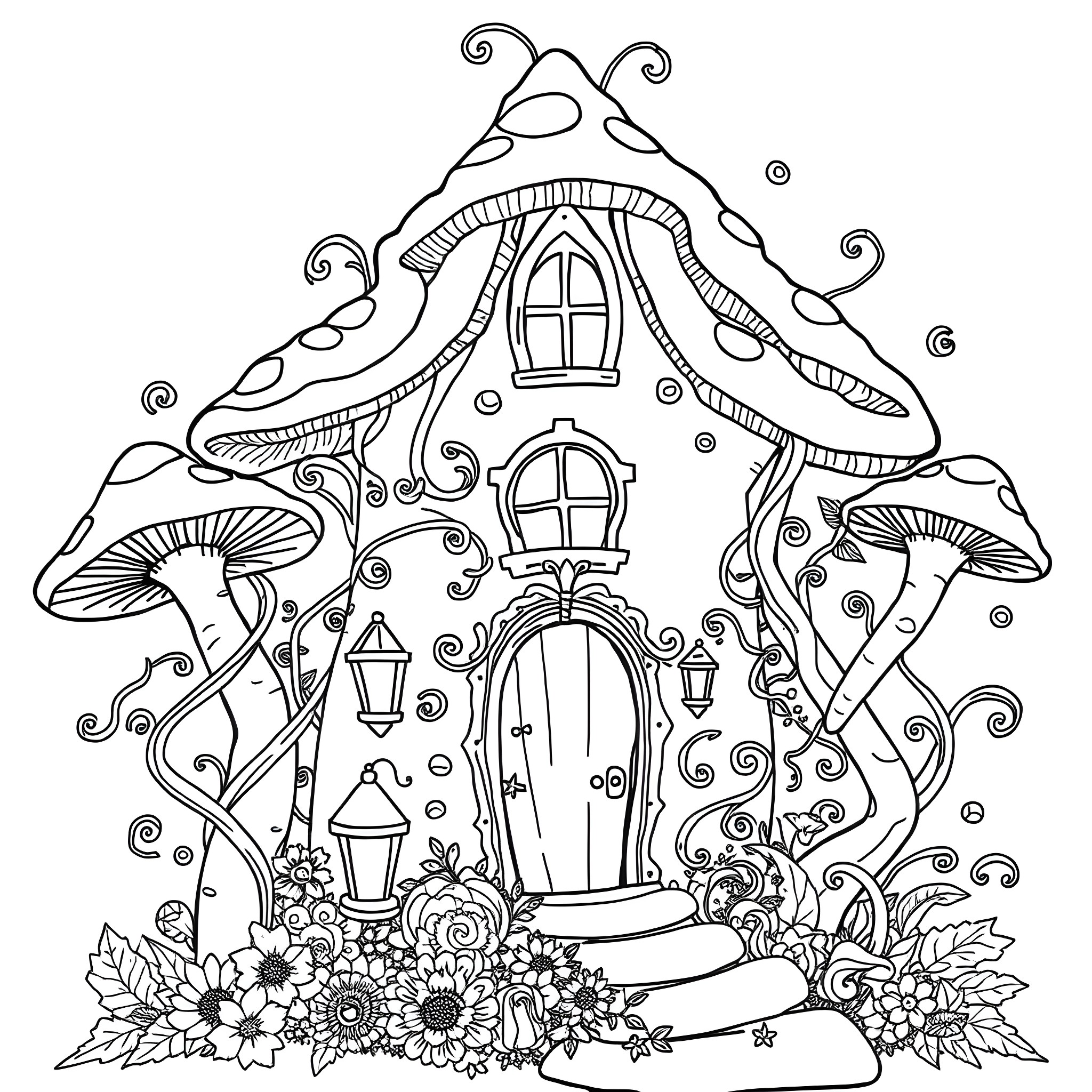 Best Fairy House Coloring Pages (Free Printable PDF)