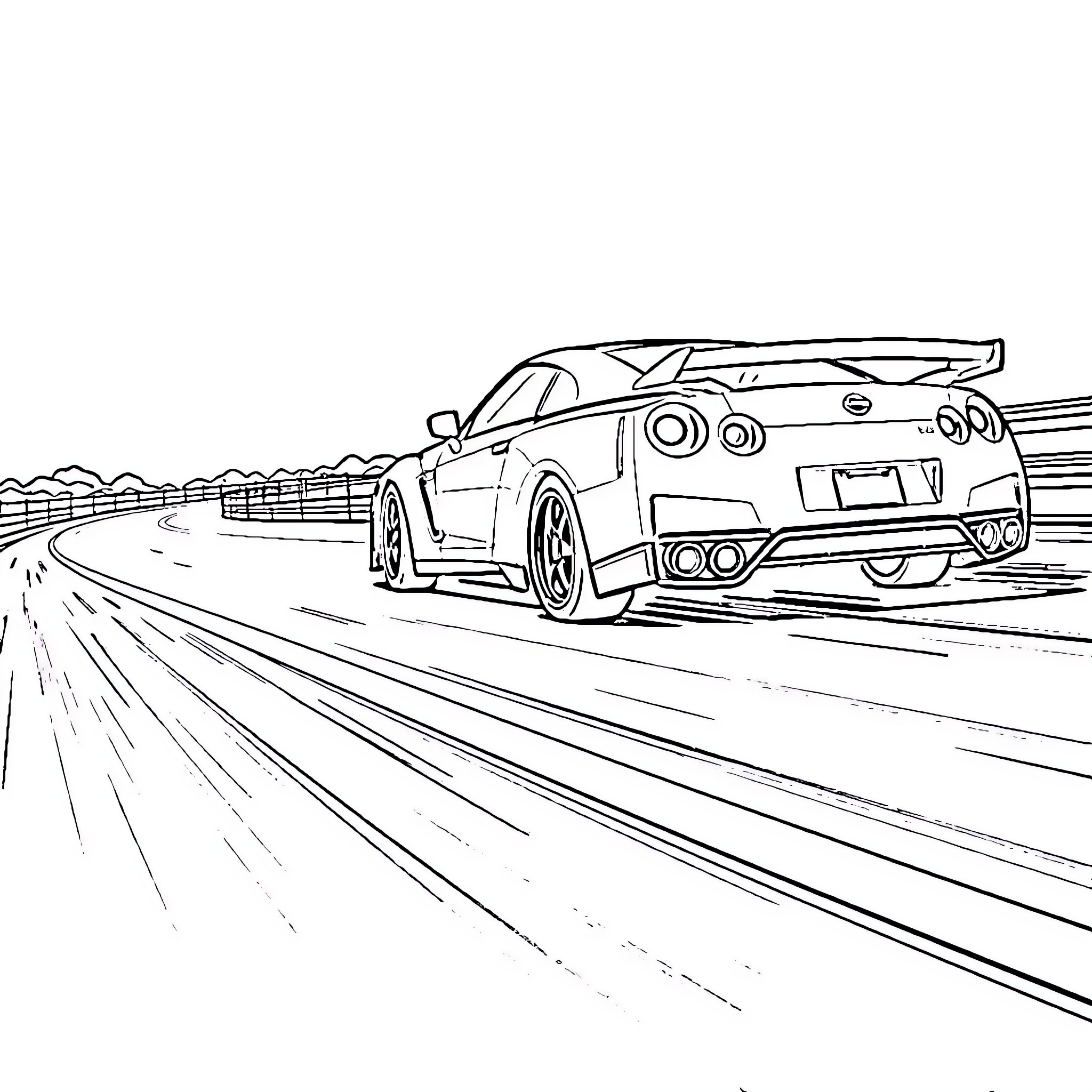 Best Nissan GTR Coloring Pages (Free Printable PDF)