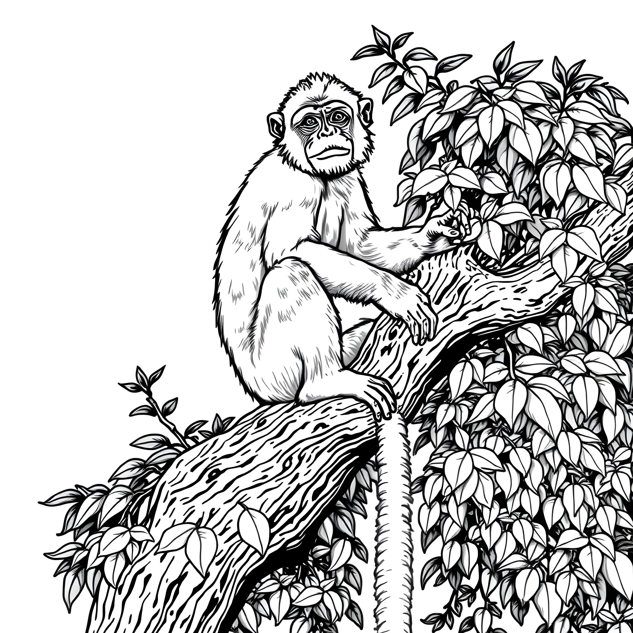 30 Best Monkey Coloring Pages (Free Printable PDFs)