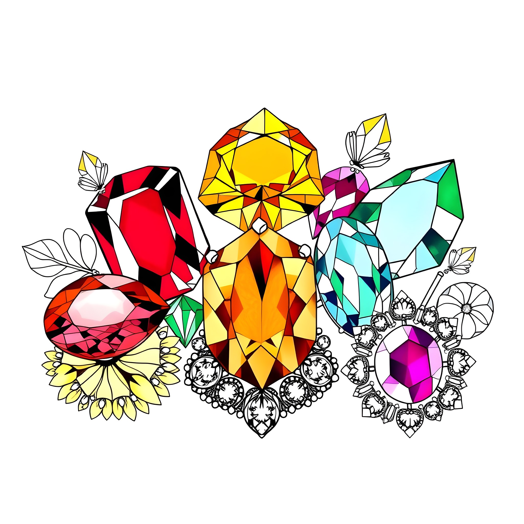 Best Gemstone Coloring Pages (Free Printable PDF)