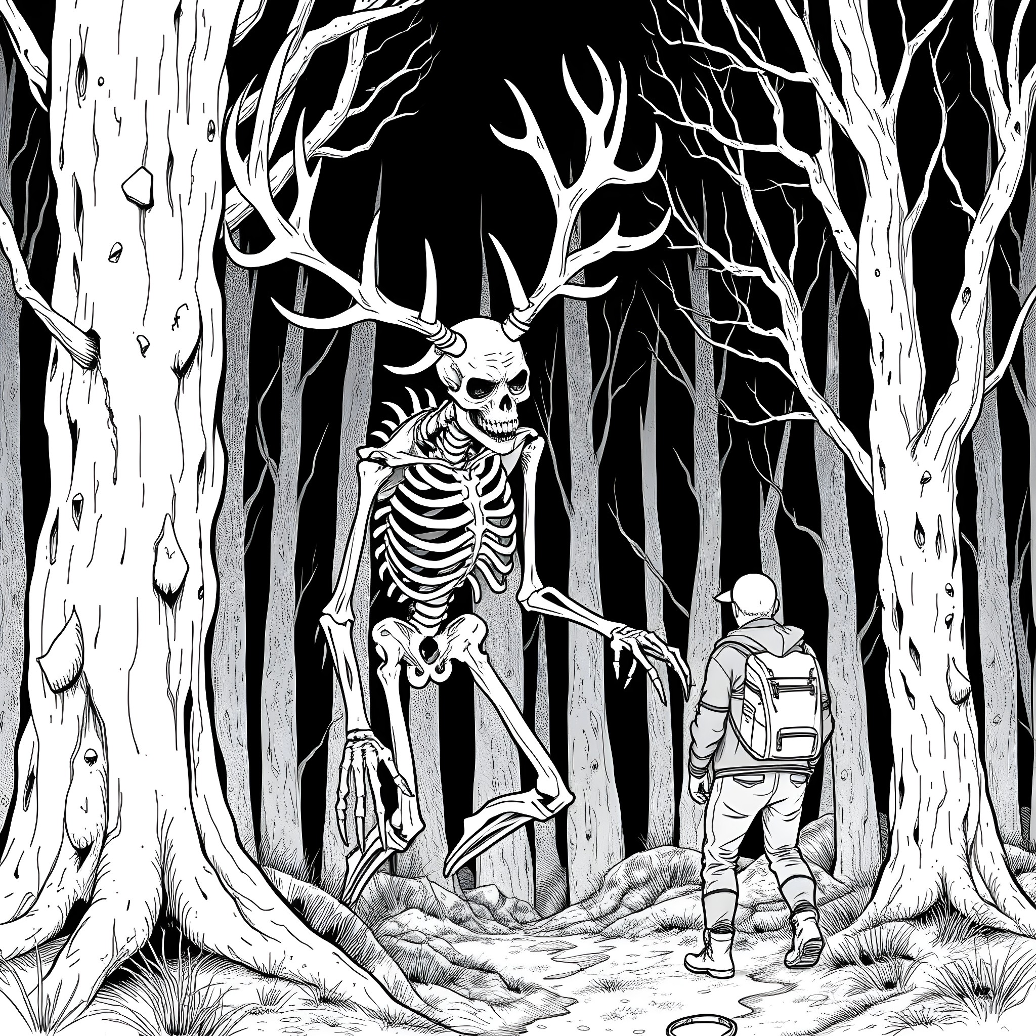 222 Best Wendigo Coloring Pages (Free Printable PDFs)