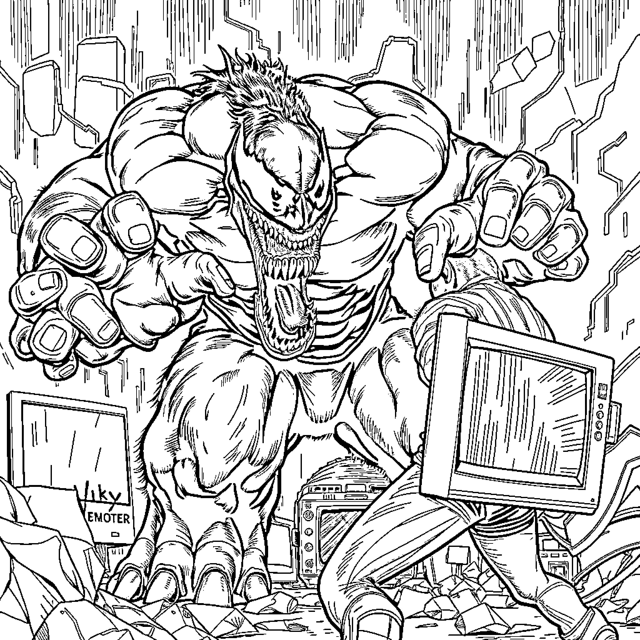 Best Venom Hulk Coloring Pages (Free Printable PDF)