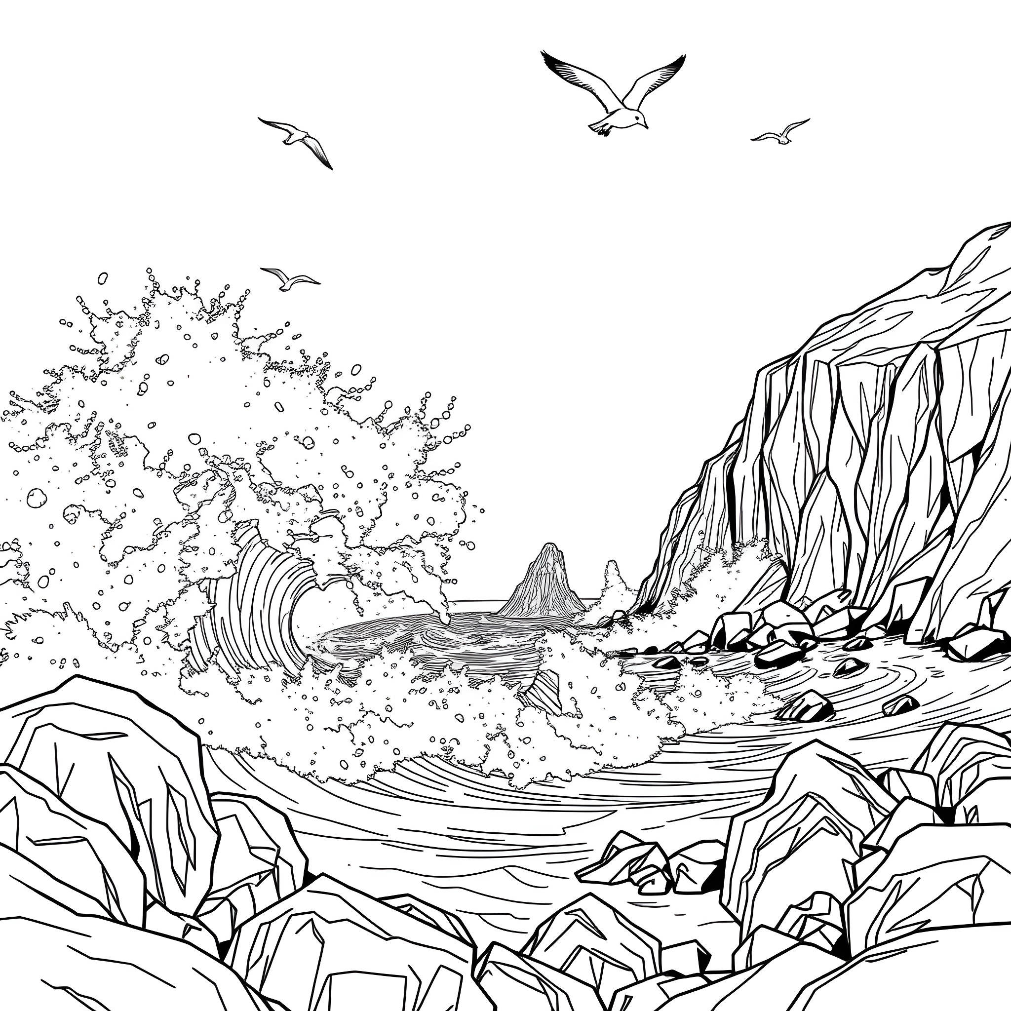 Best Wave Coloring Pages (Free Printable PDF)