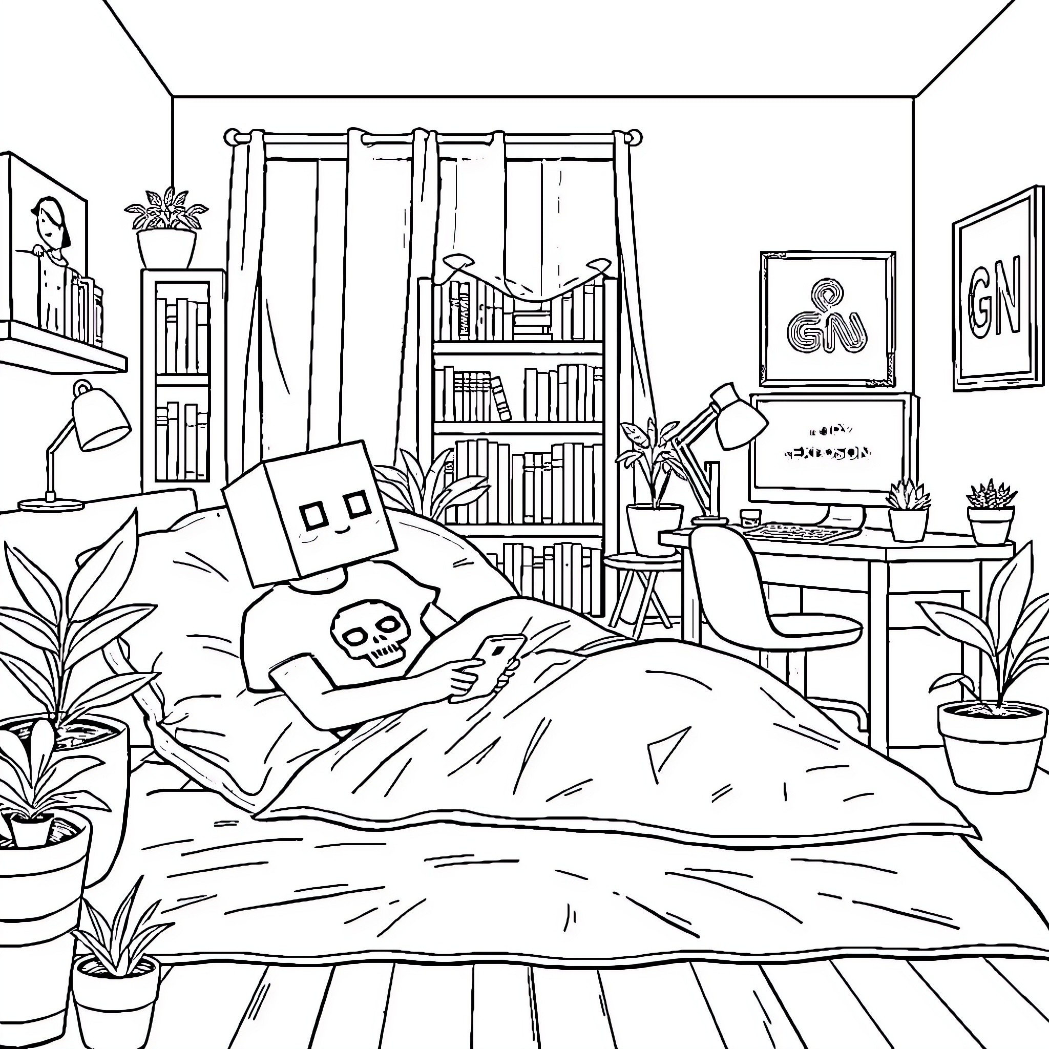 Best Bedroom Coloring Pages (Free Printable PDF)