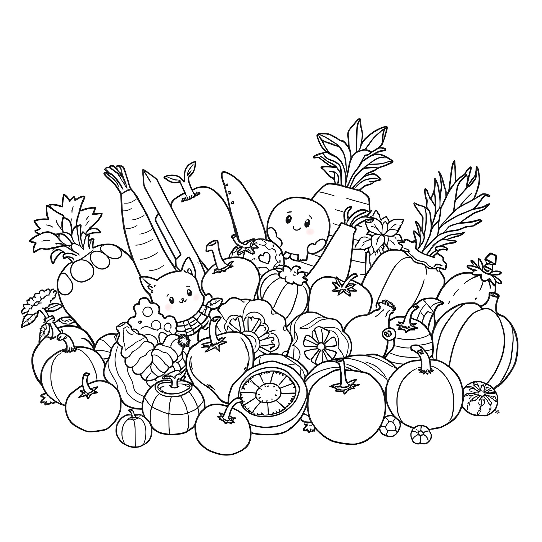 Best Vegetable Coloring Pages (Free Printable PDF)