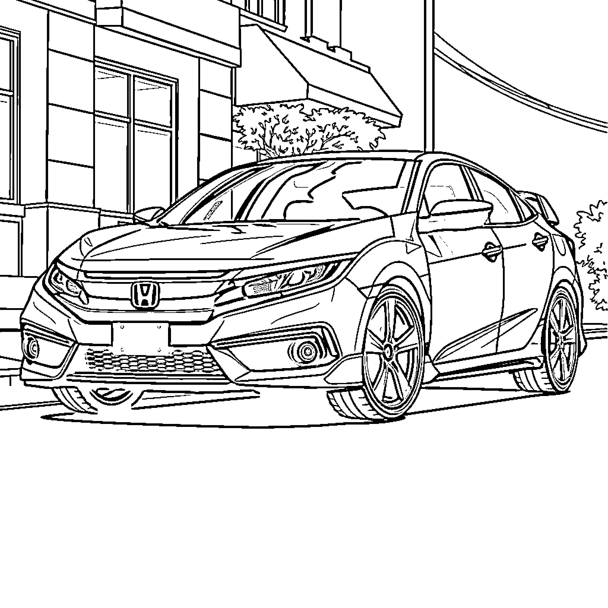 Best Honda Civic Coloring Pages (Free Printable PDF)