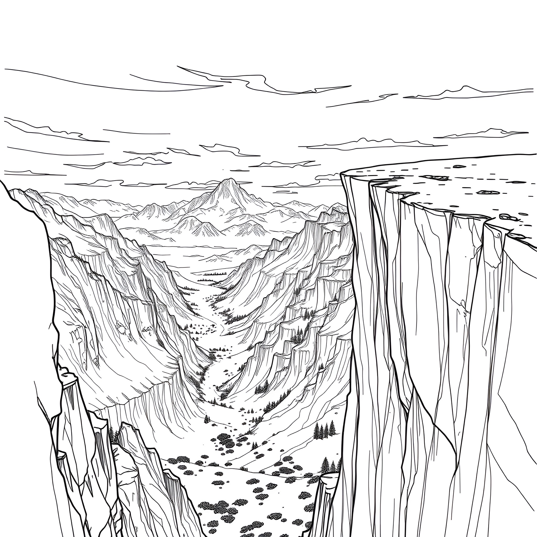 4 Best Cliff Coloring Pages (Free Printable PDFs)