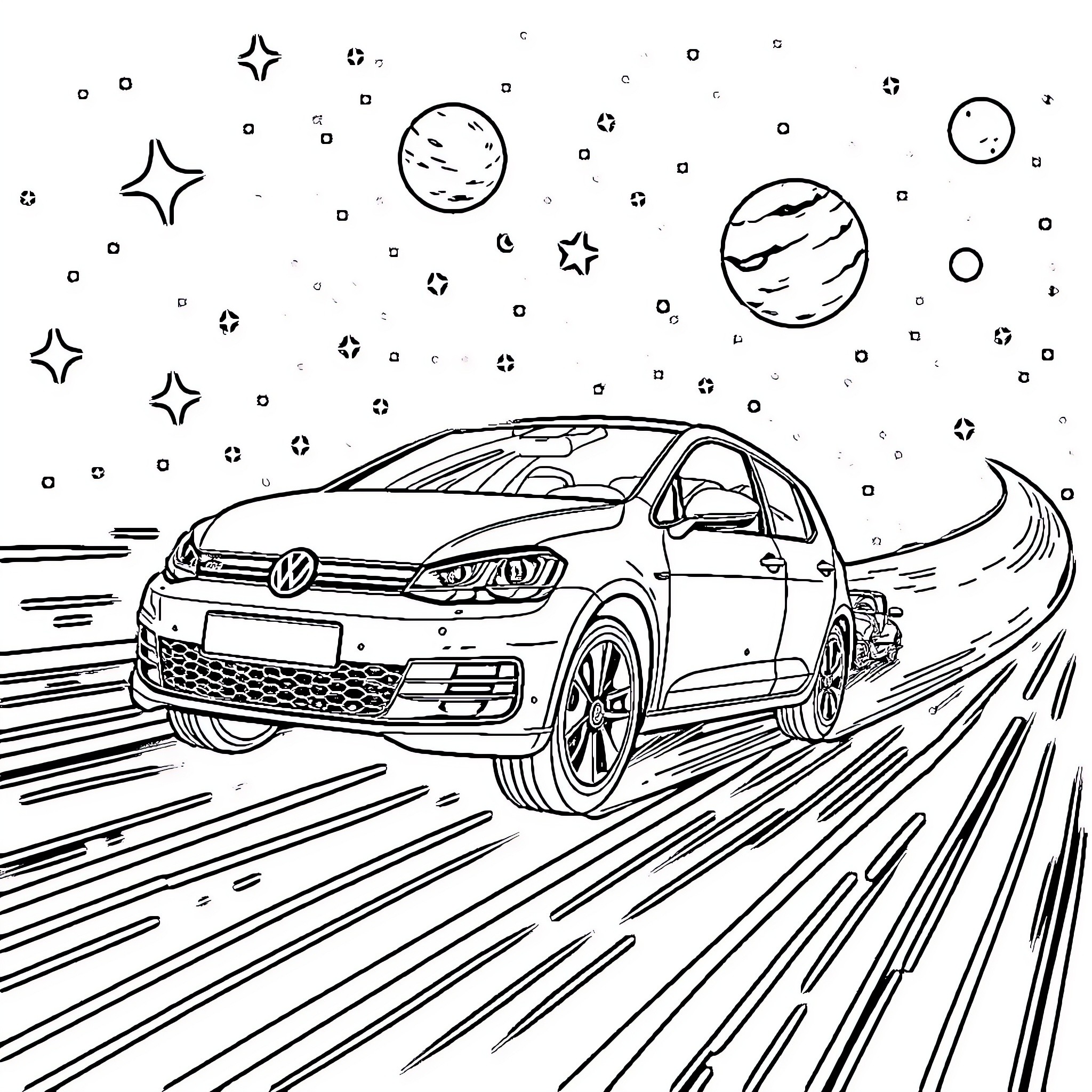 Best Vw Golf Coloring Pages (Free Printable PDF)