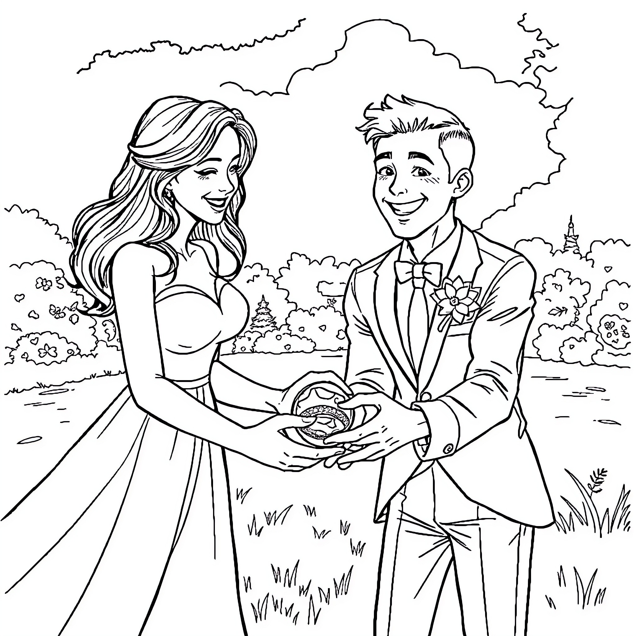 Best Bride and Groom Coloring Pages (Free Printable PDF)