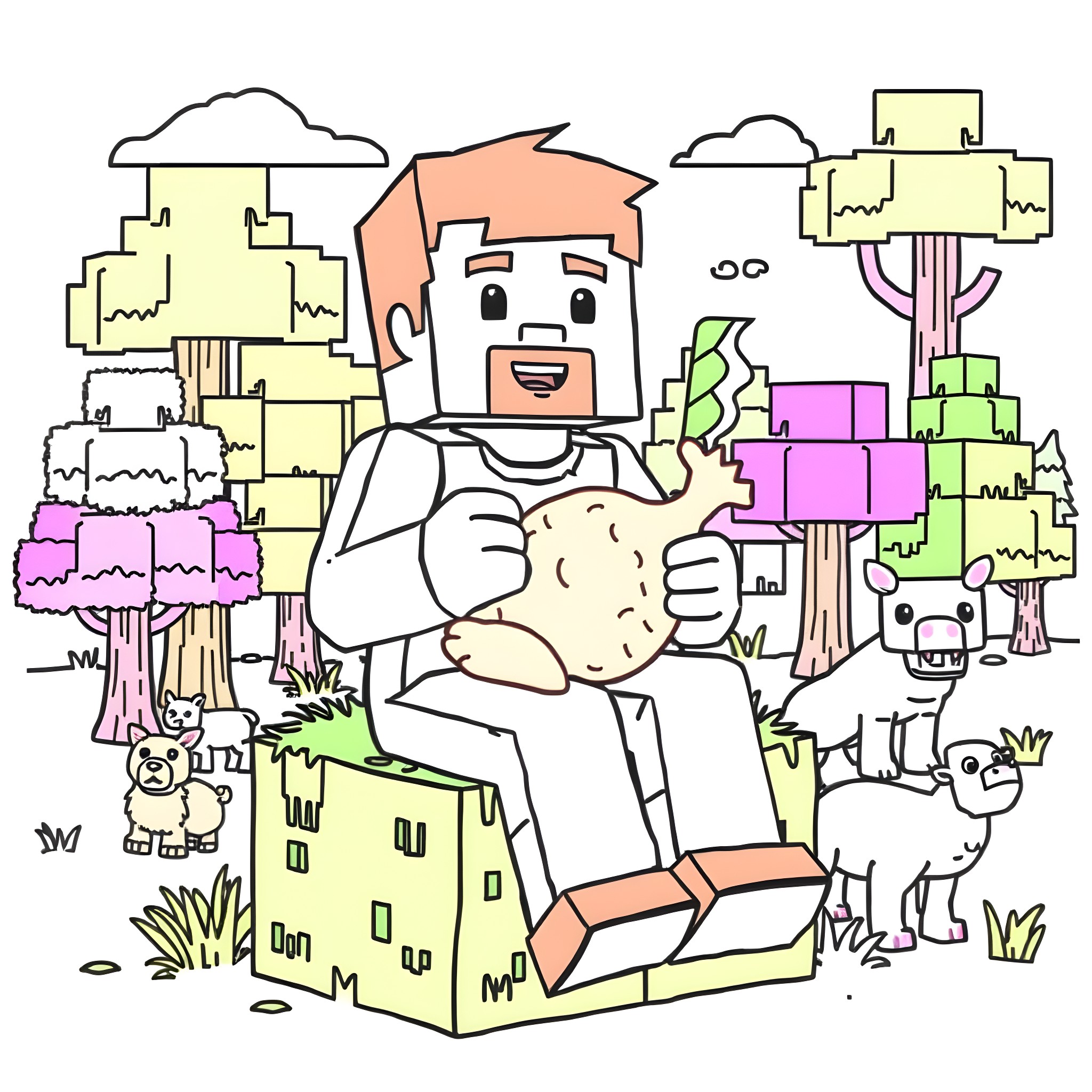 Best Minecraft Steve Coloring Pages (Free Printable PDF)