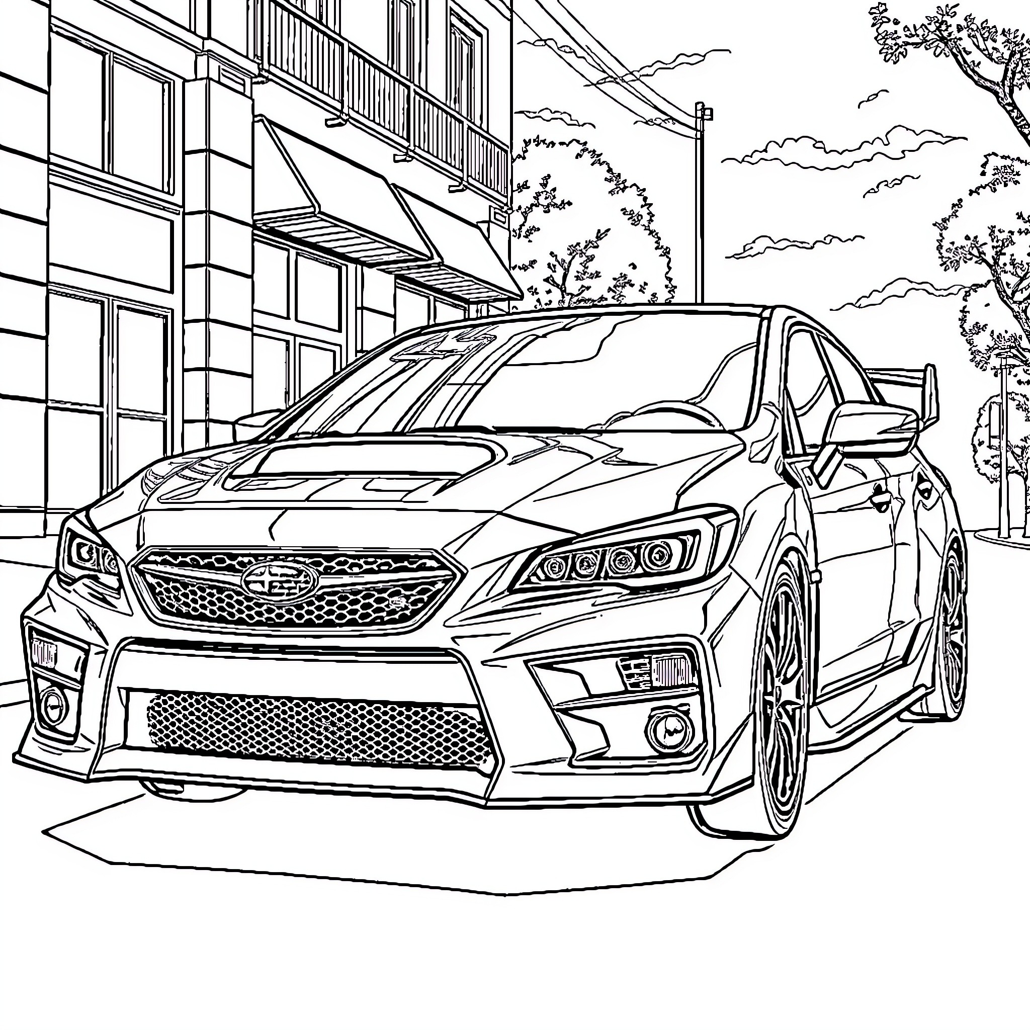 Best Subaru WRX Coloring Pages (Free Printable PDF)