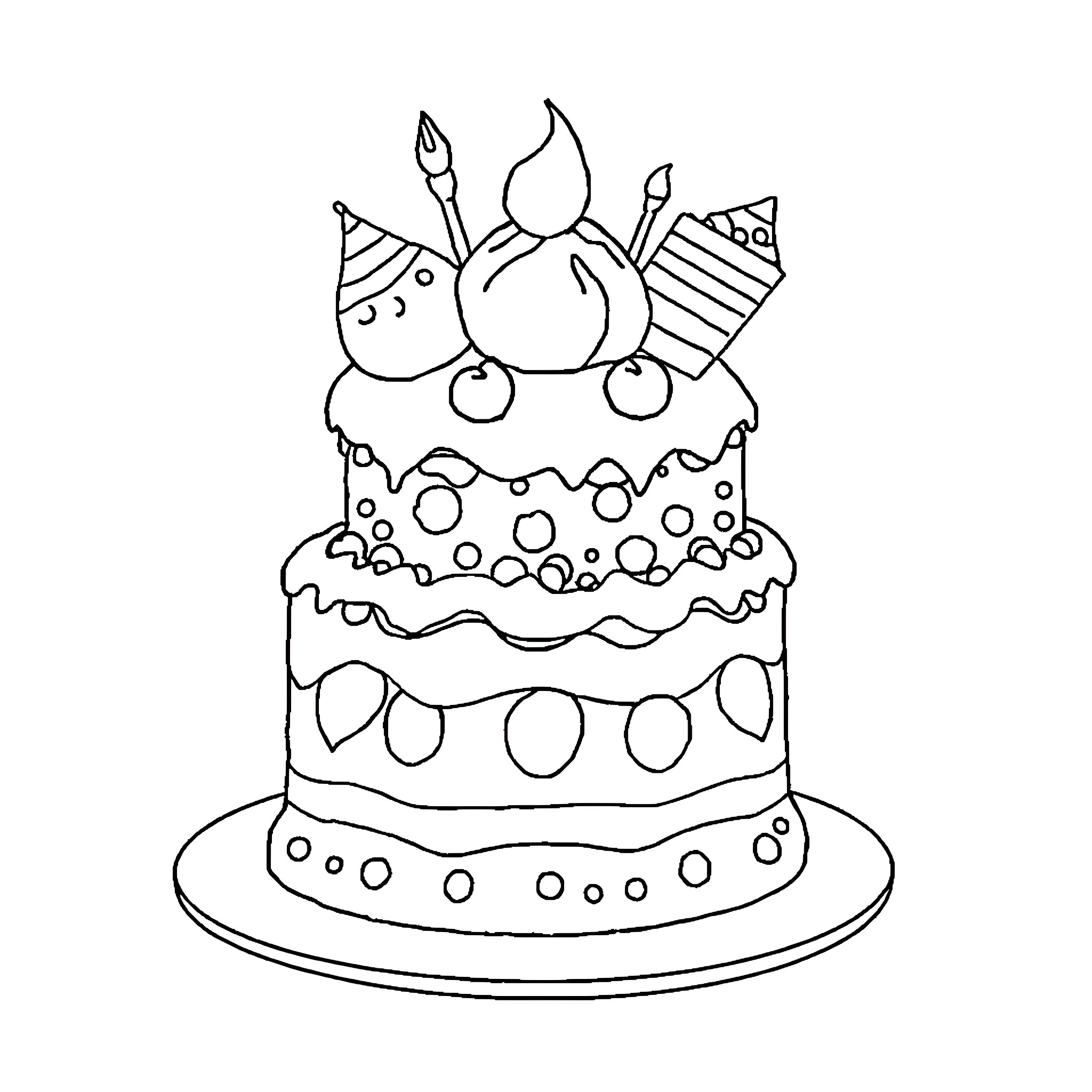 Best Cake Coloring Pages (Free Printable PDF)