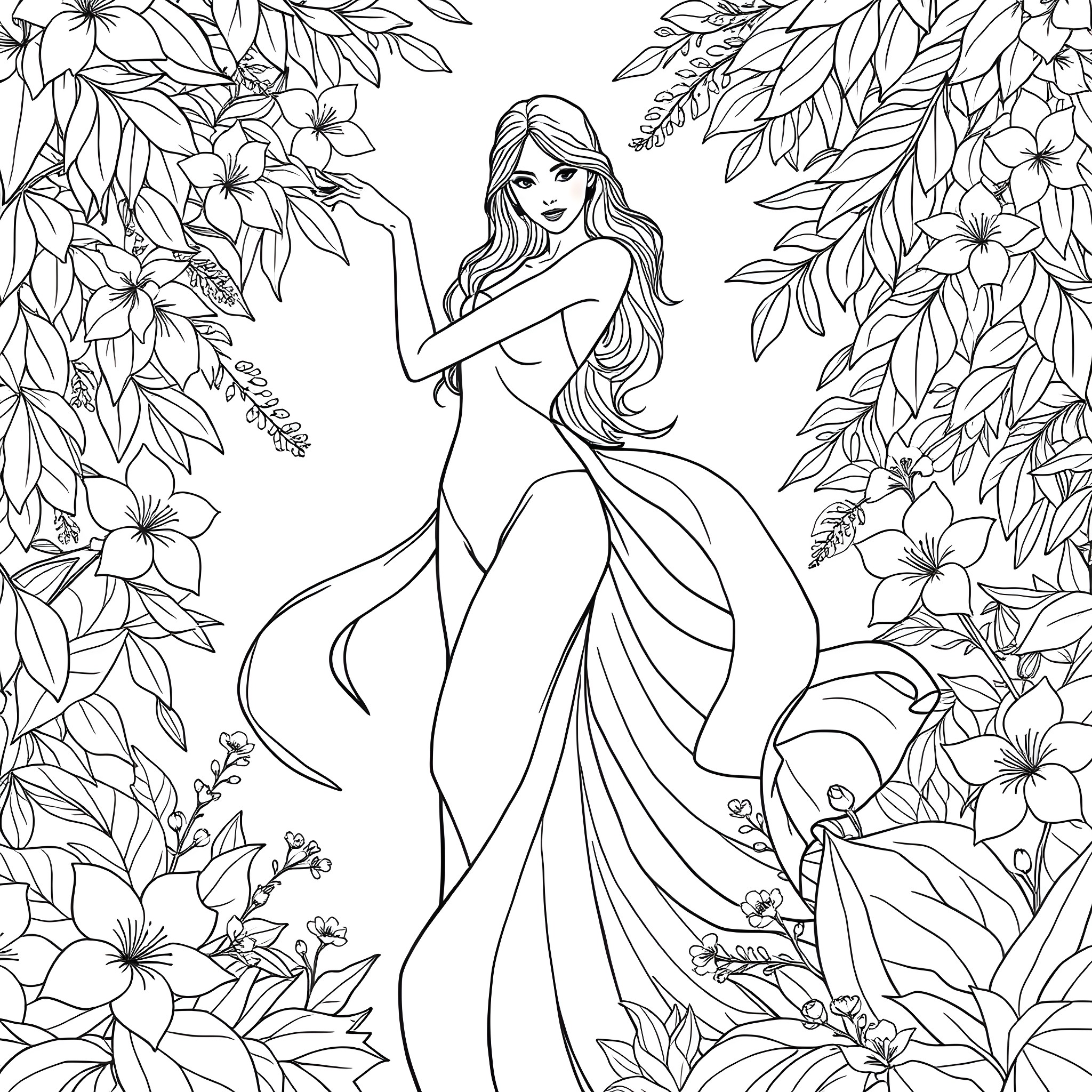 Best Lady Coloring Pages (Free Printable PDF)