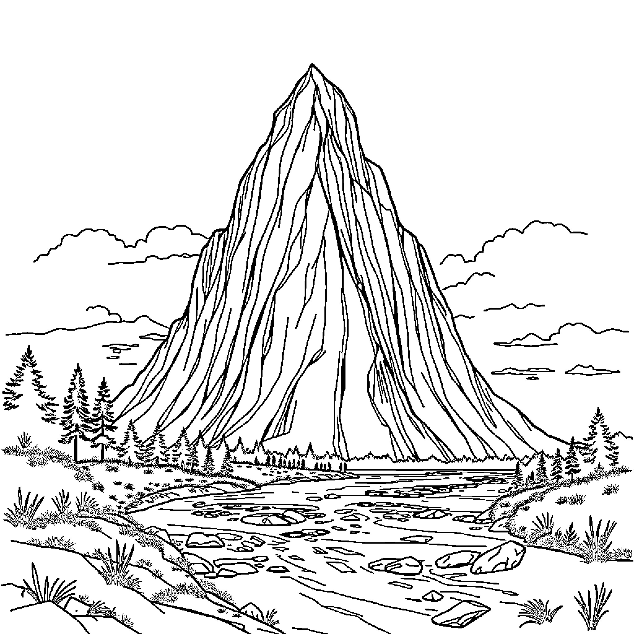 Best Mountain Coloring Pages (Free Printable PDF)