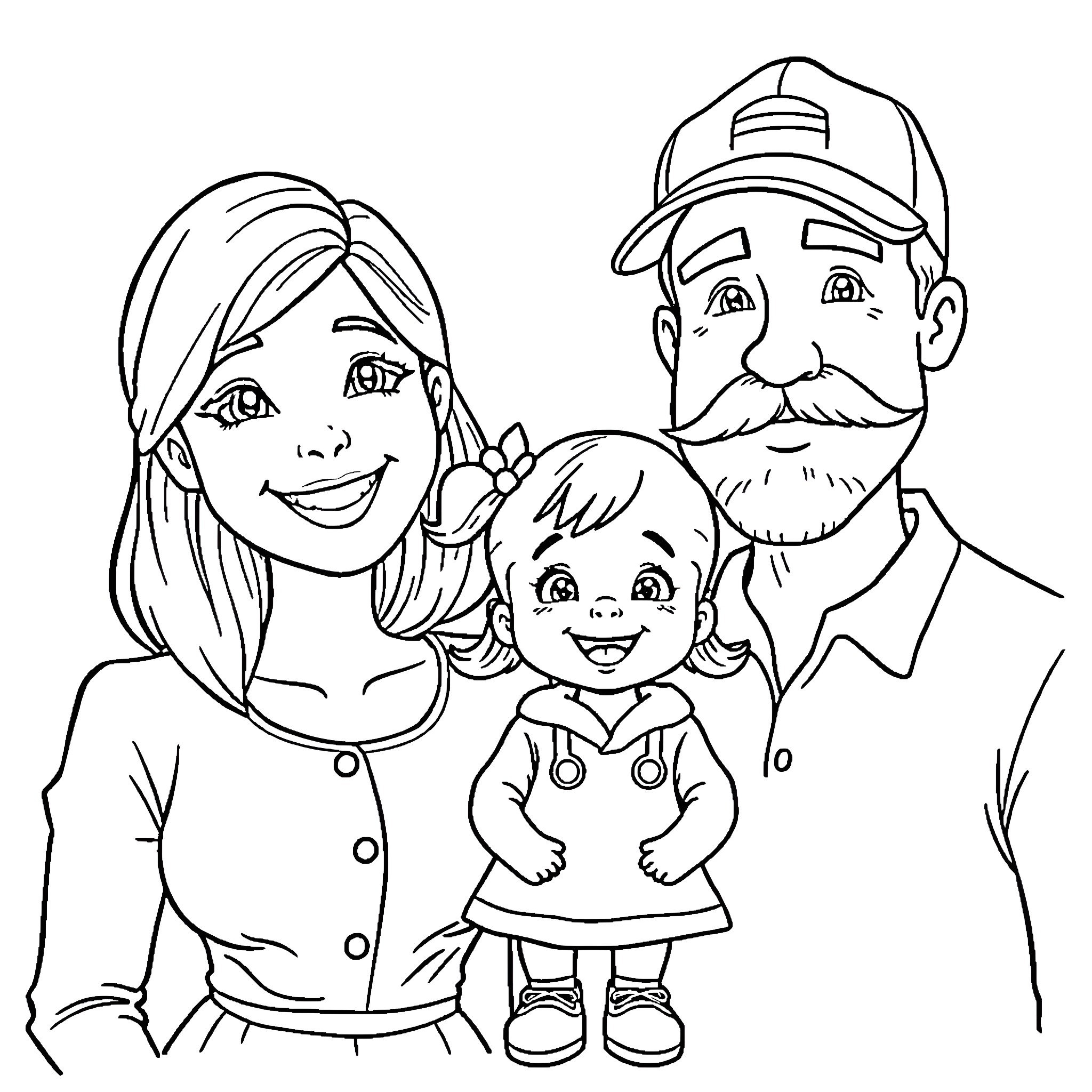 254 Best Family Coloring Pages (Free Printable PDFs)
