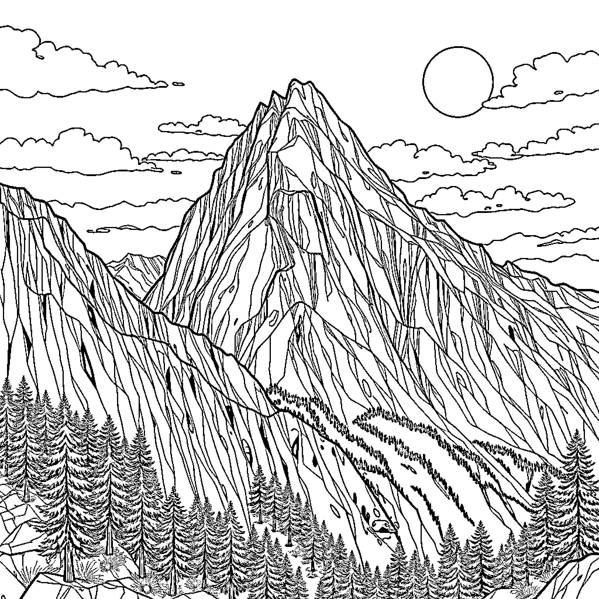 Best Mountain Coloring Pages (Free Printable PDF)