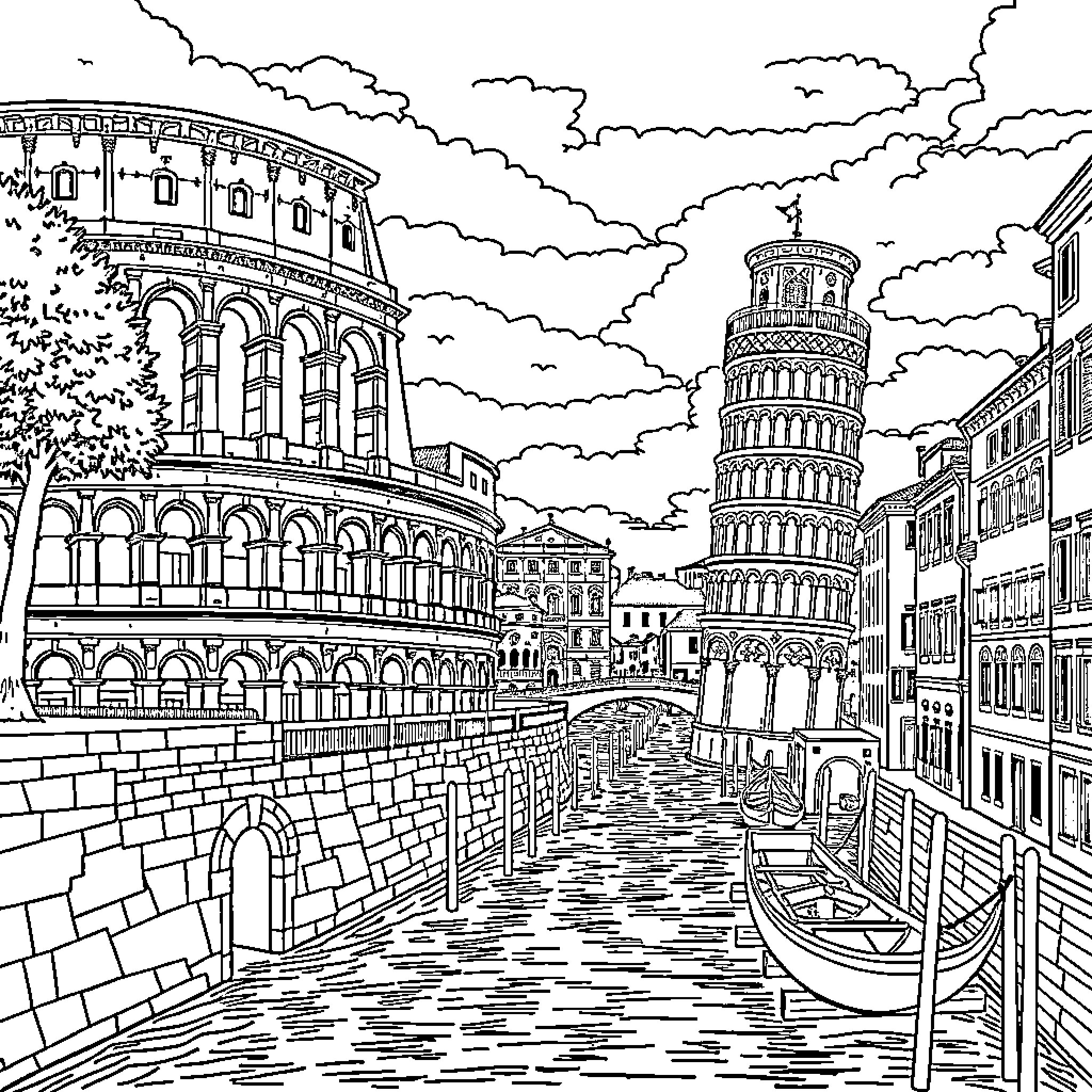 Best Italian Monument Coloring Pages (Free Printable PDF)