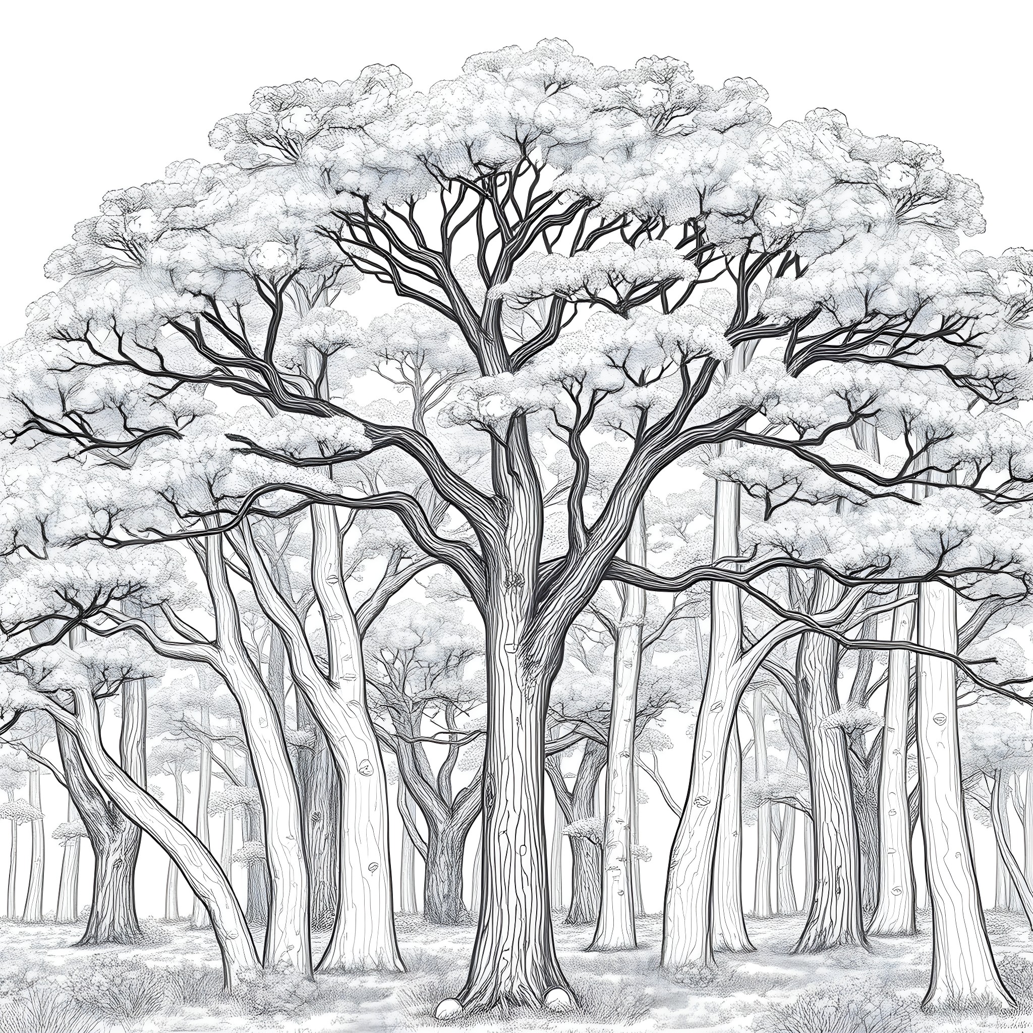 Best Tree Coloring Pages (Free Printable PDF)