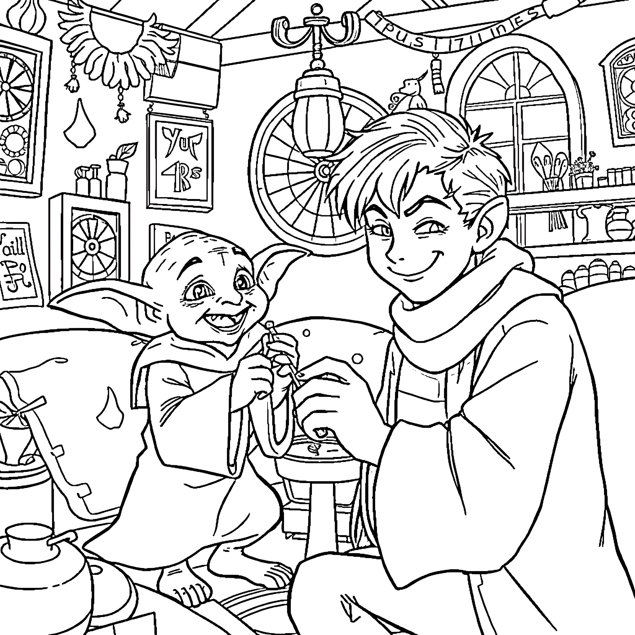 Best Dobby Coloring Pages (Free Printable PDF)