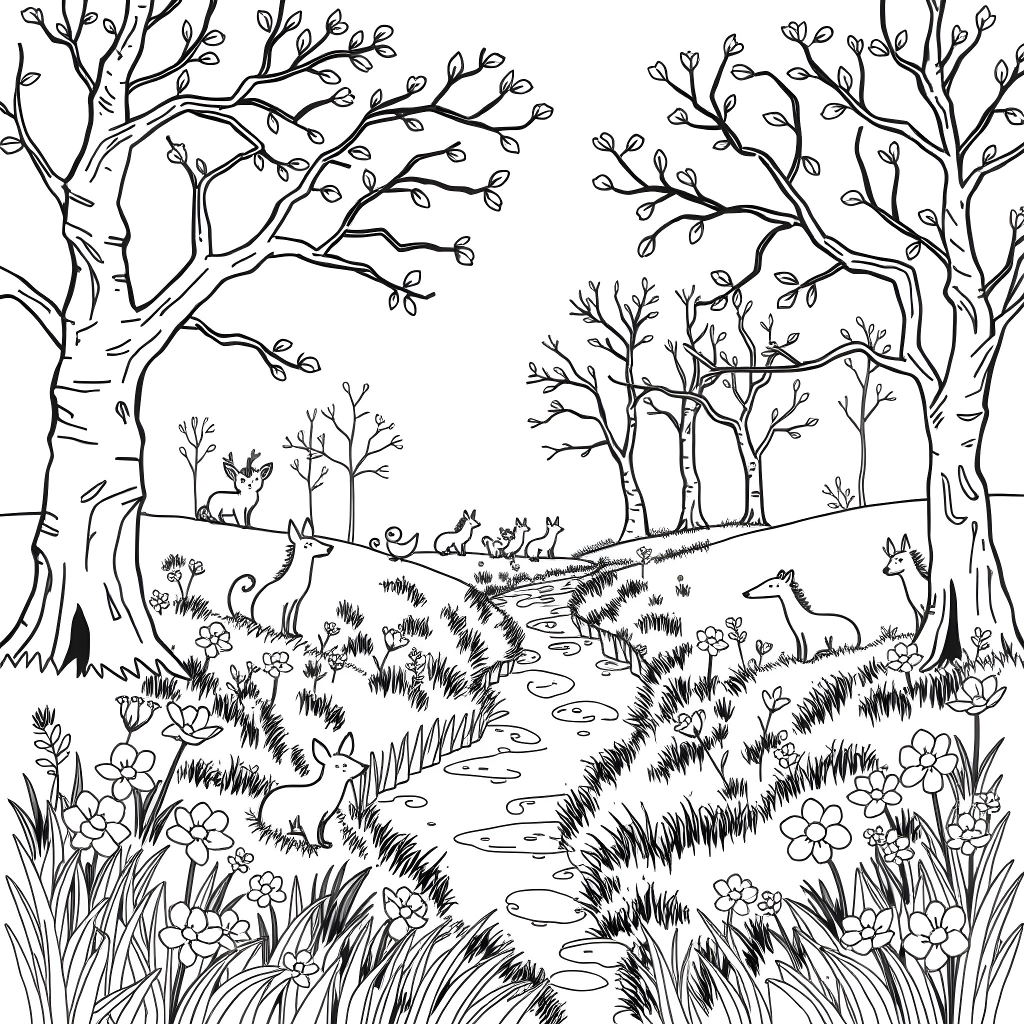 Best Forest Coloring Pages (Free Printable PDF)