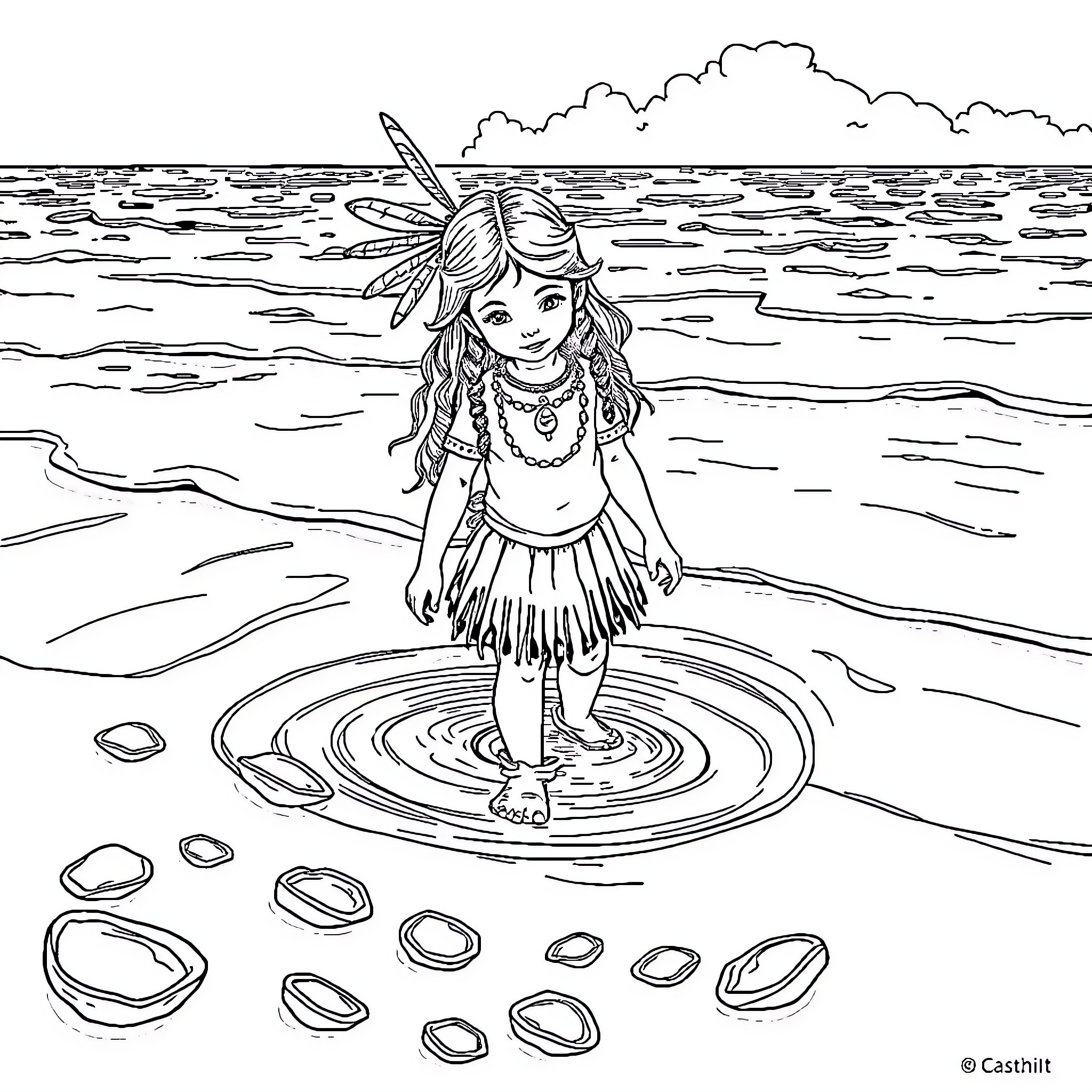 Best Pomo Girl Coloring Pages (Free Printable PDF)