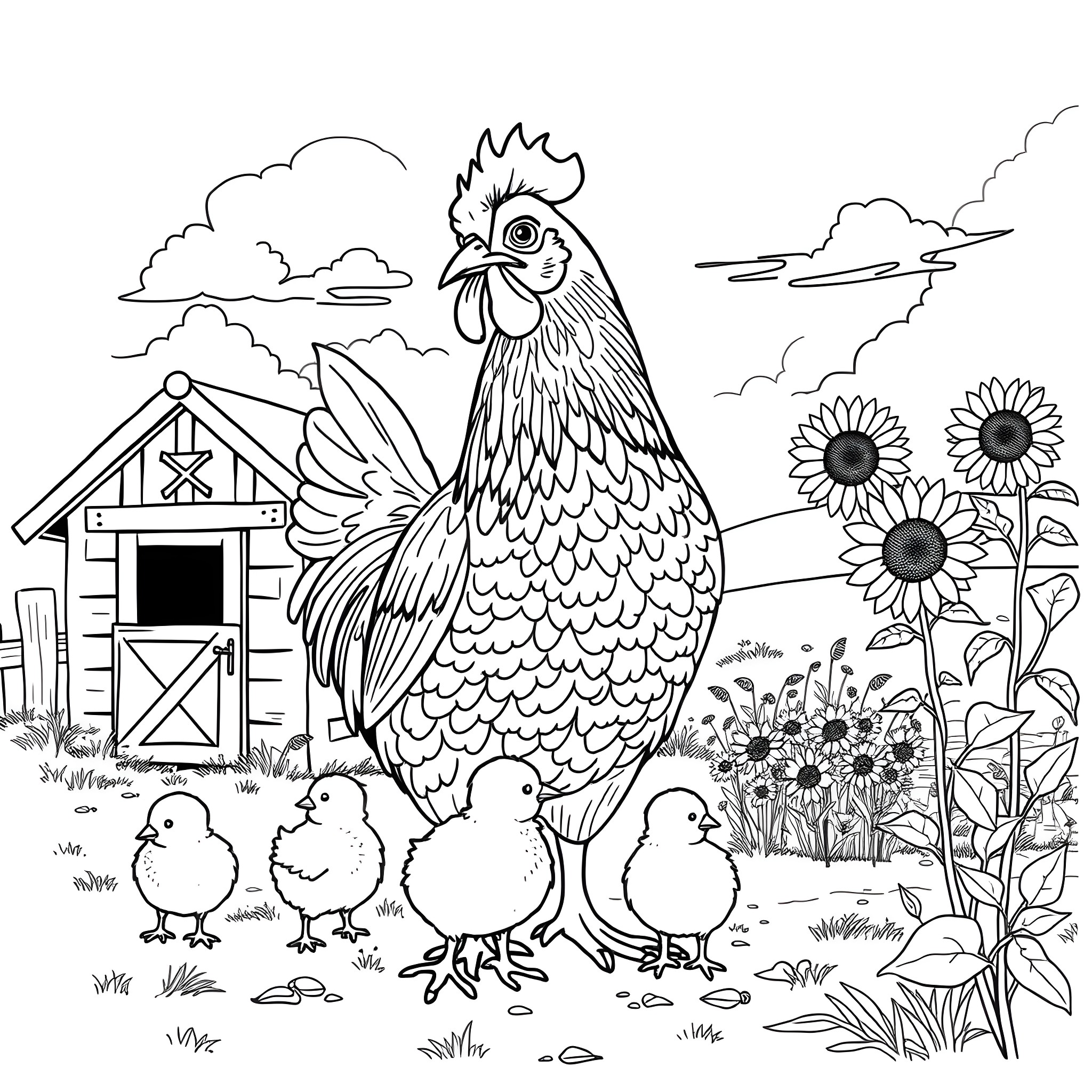 Best Hen Coloring Pages (Free Printable PDF)