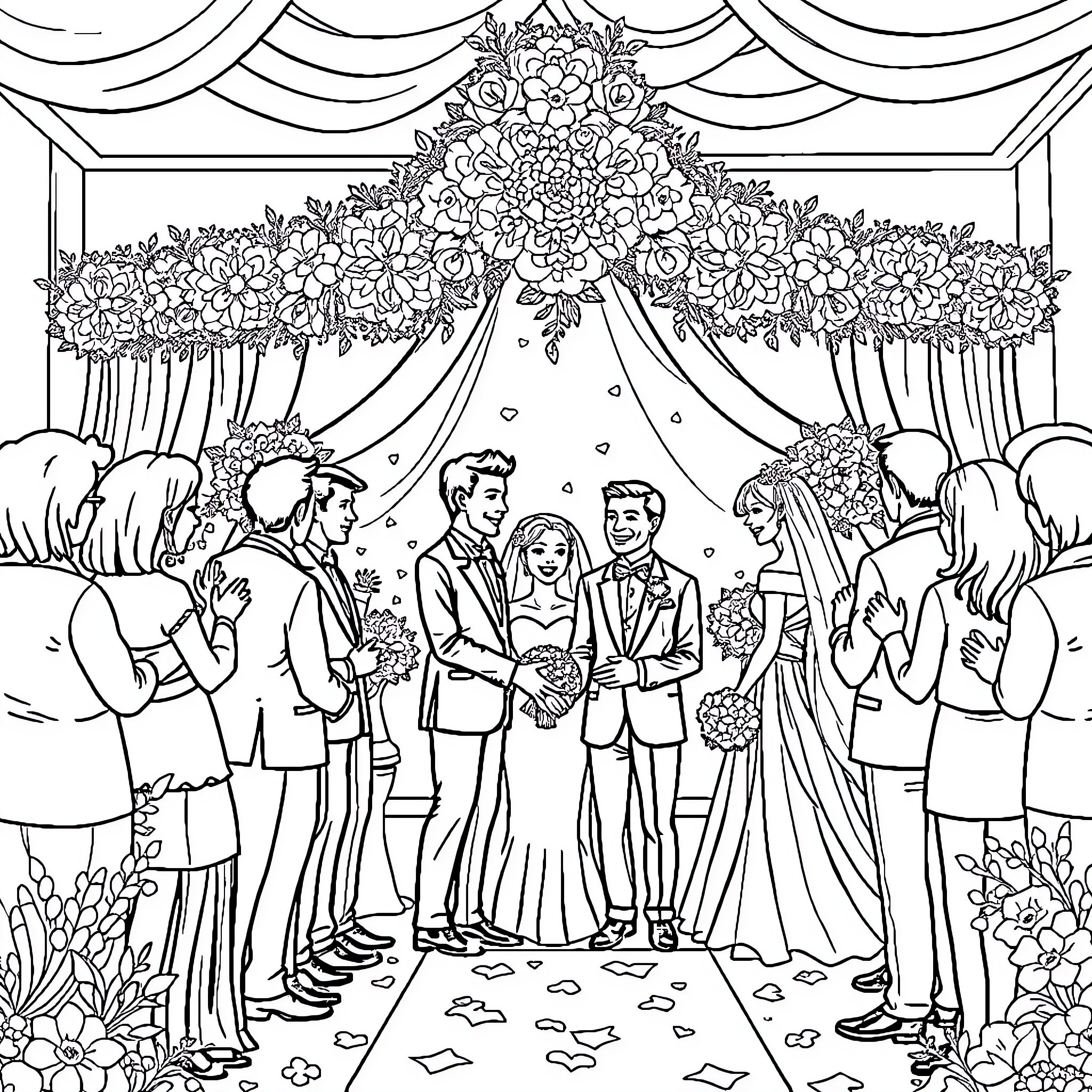 Best Wedding Coloring Pages (Free Printable PDF)