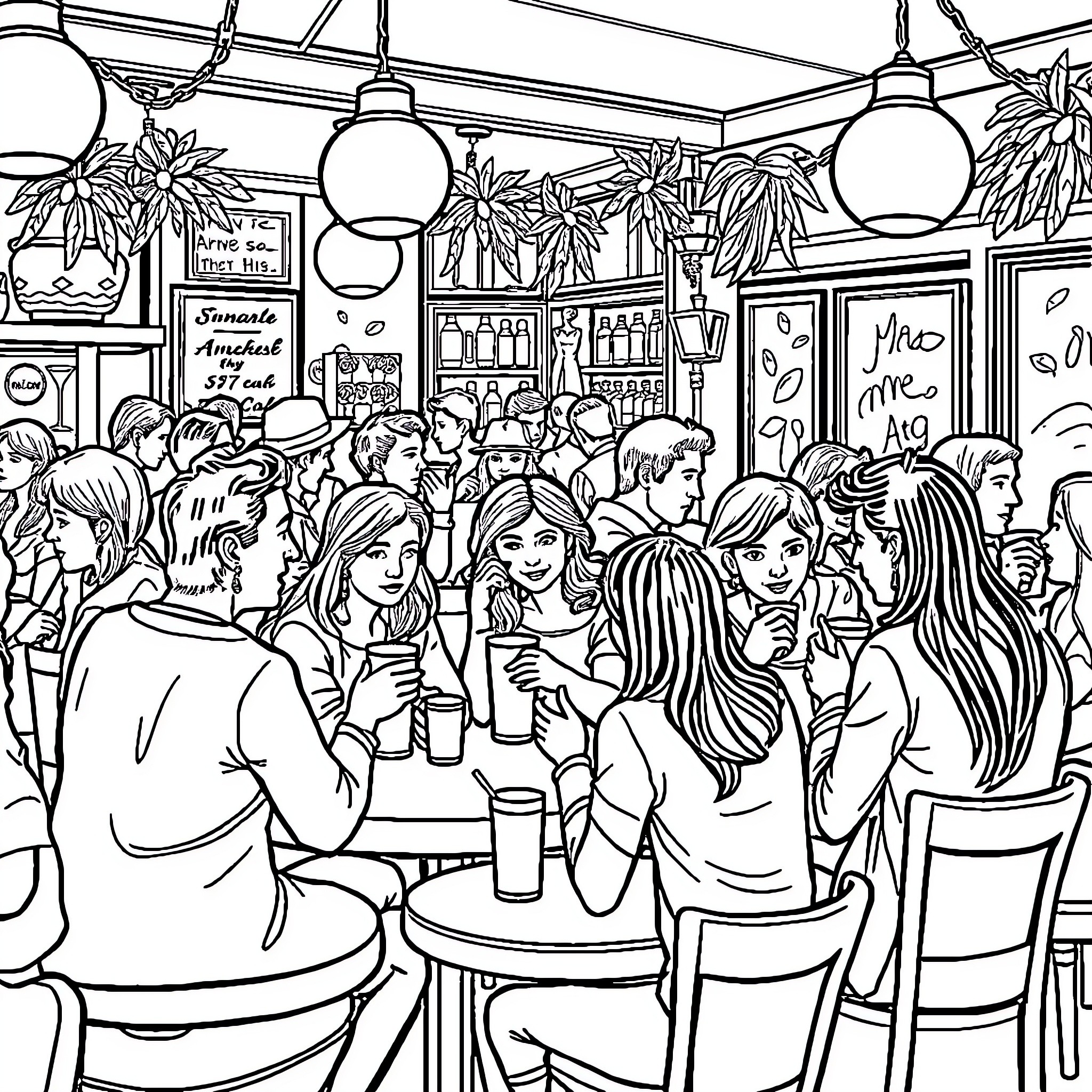 Best Cafe Coloring Pages (Free Printable PDF)