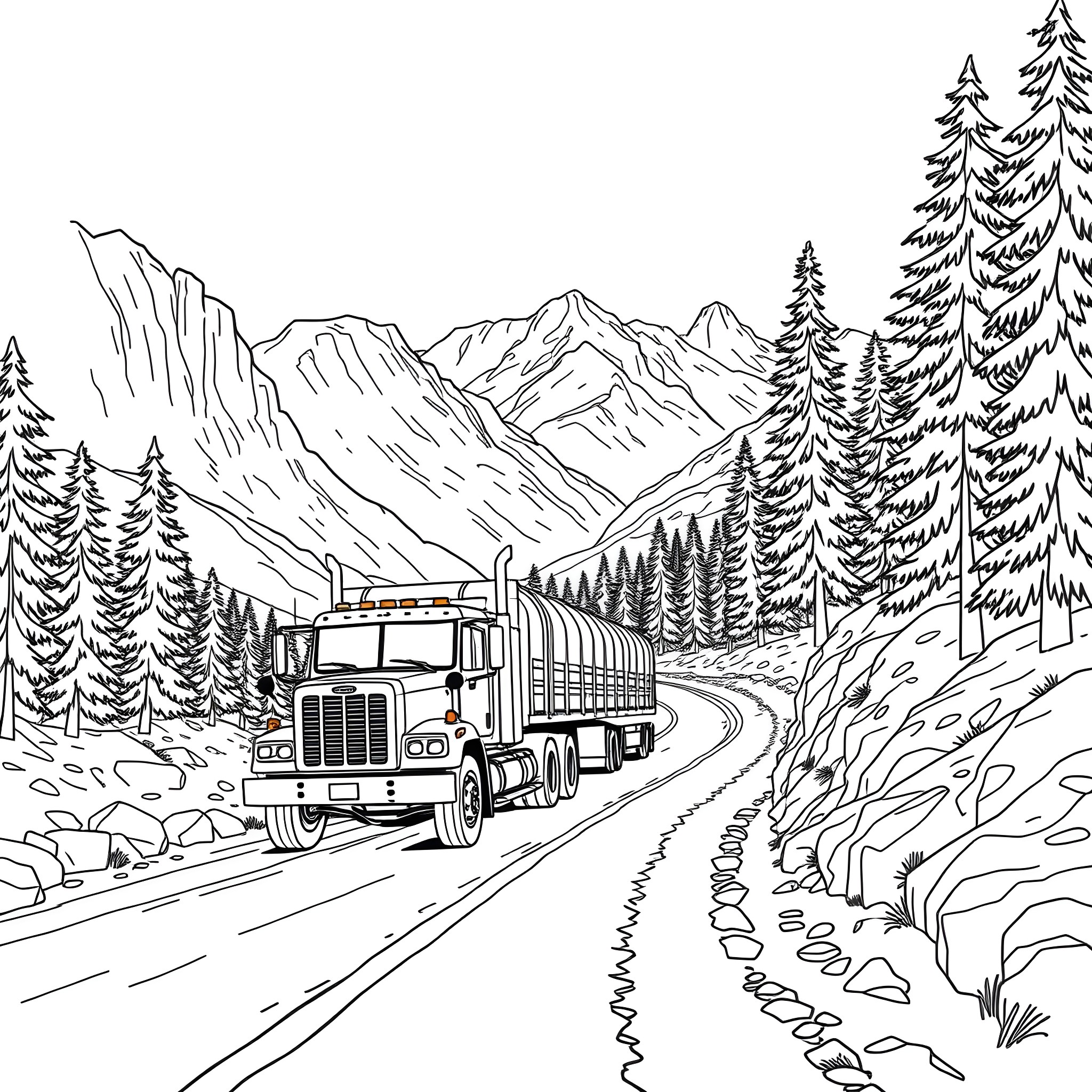 15 Best Hauling Coloring Pages (Free Printable PDFs)