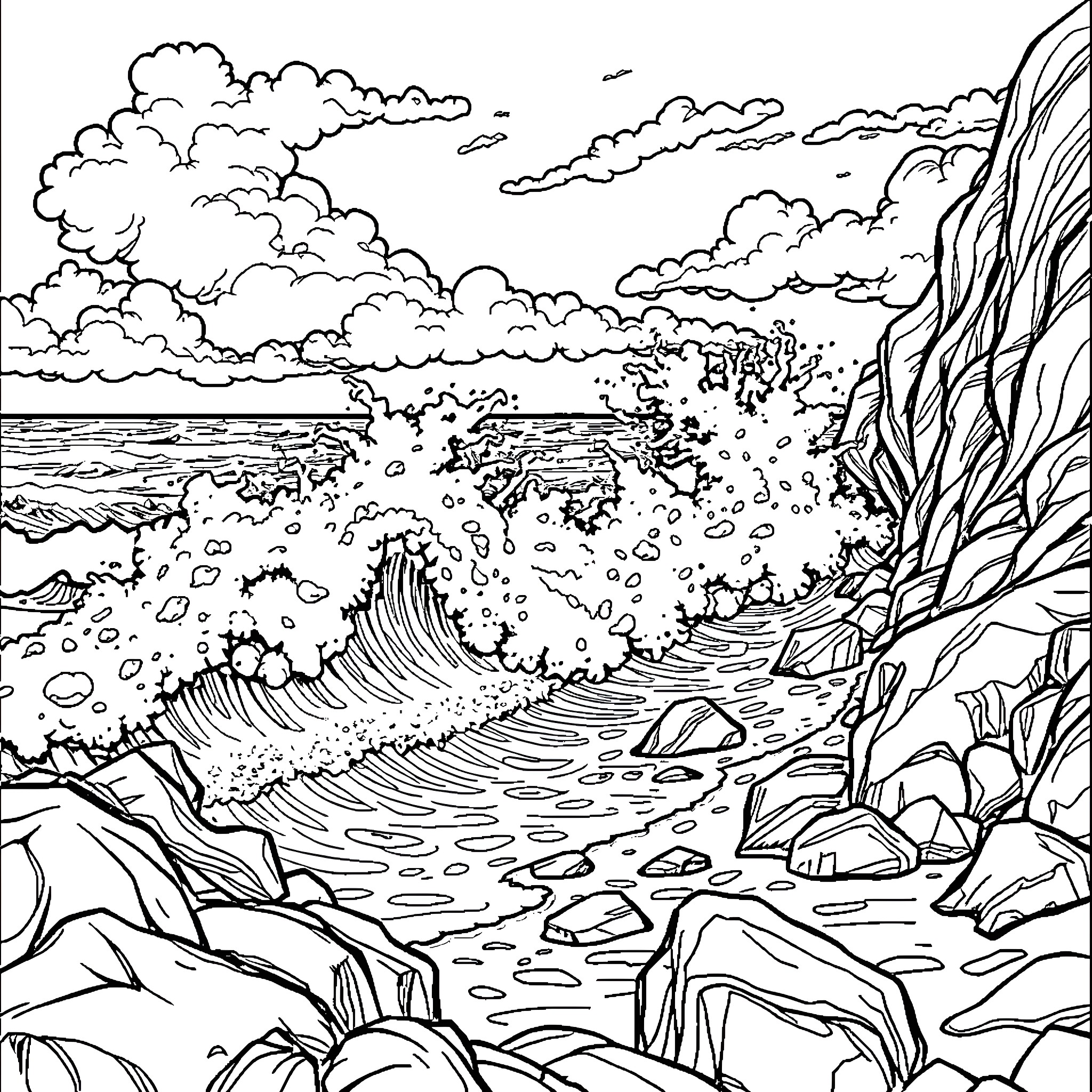 Best Wave Coloring Pages (Free Printable PDF)
