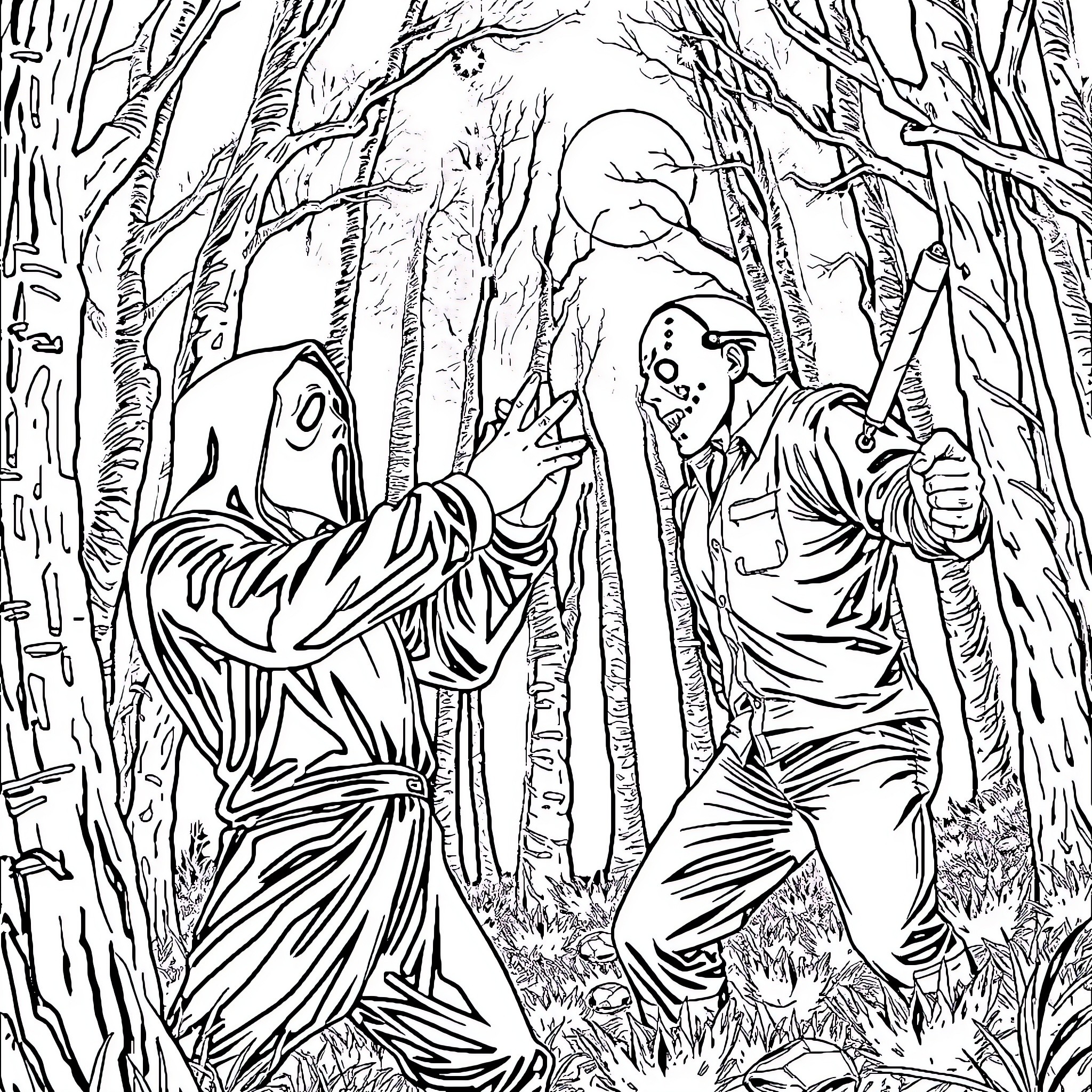 Best Scream vs Jason Coloring Pages (Free Printable PDF)