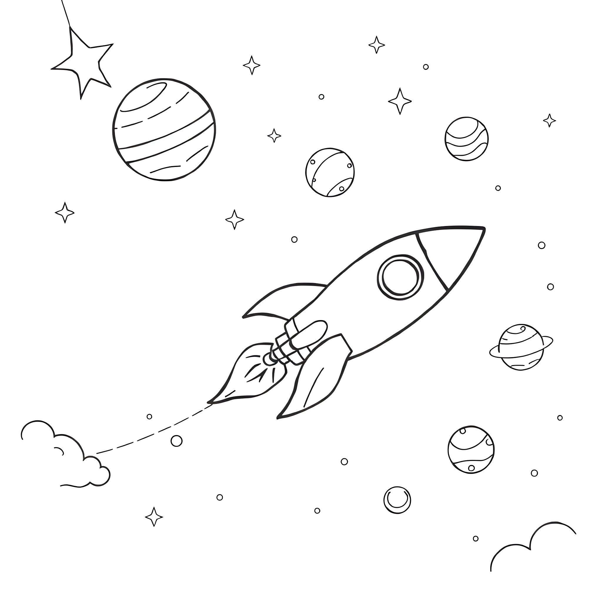 2 Best Rocket Ship Coloring Pages (Free Printable PDFs)