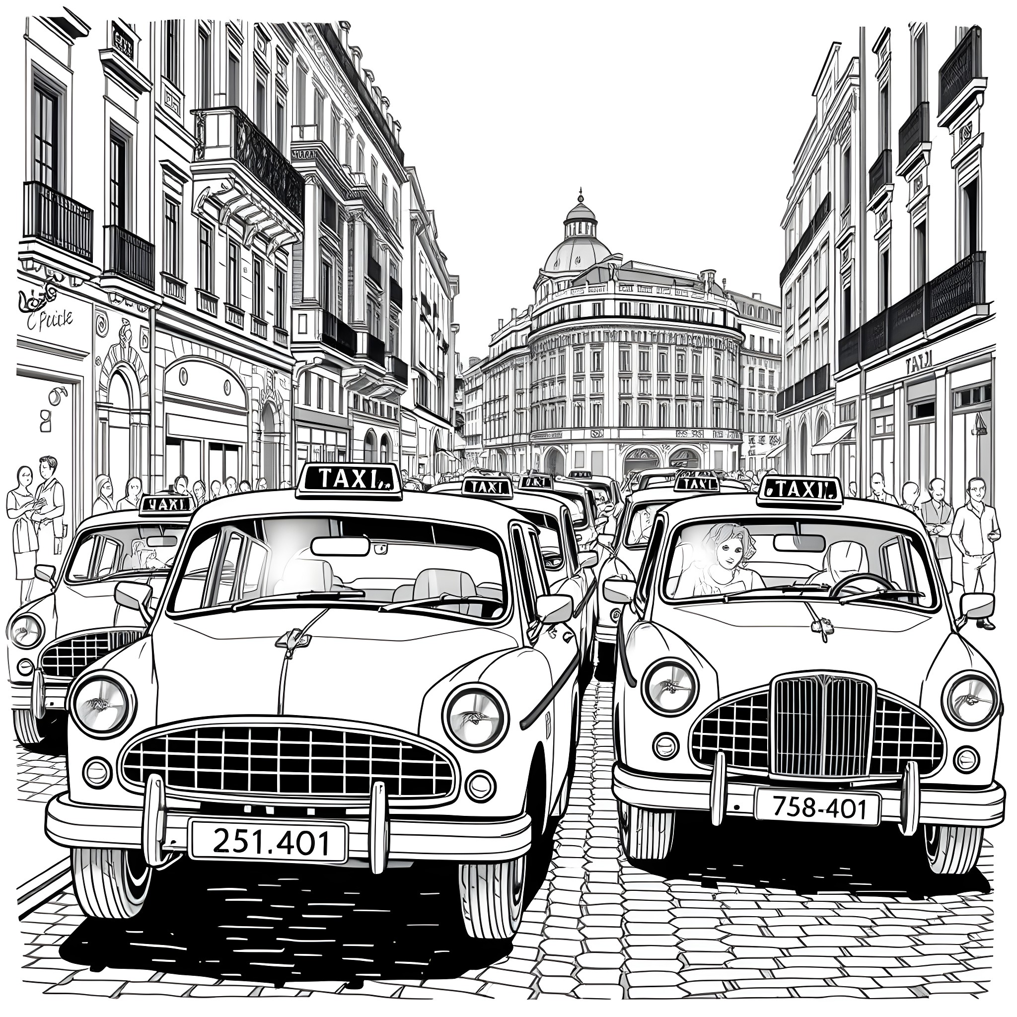 Best Taxi Coloring Pages (Free Printable PDF)