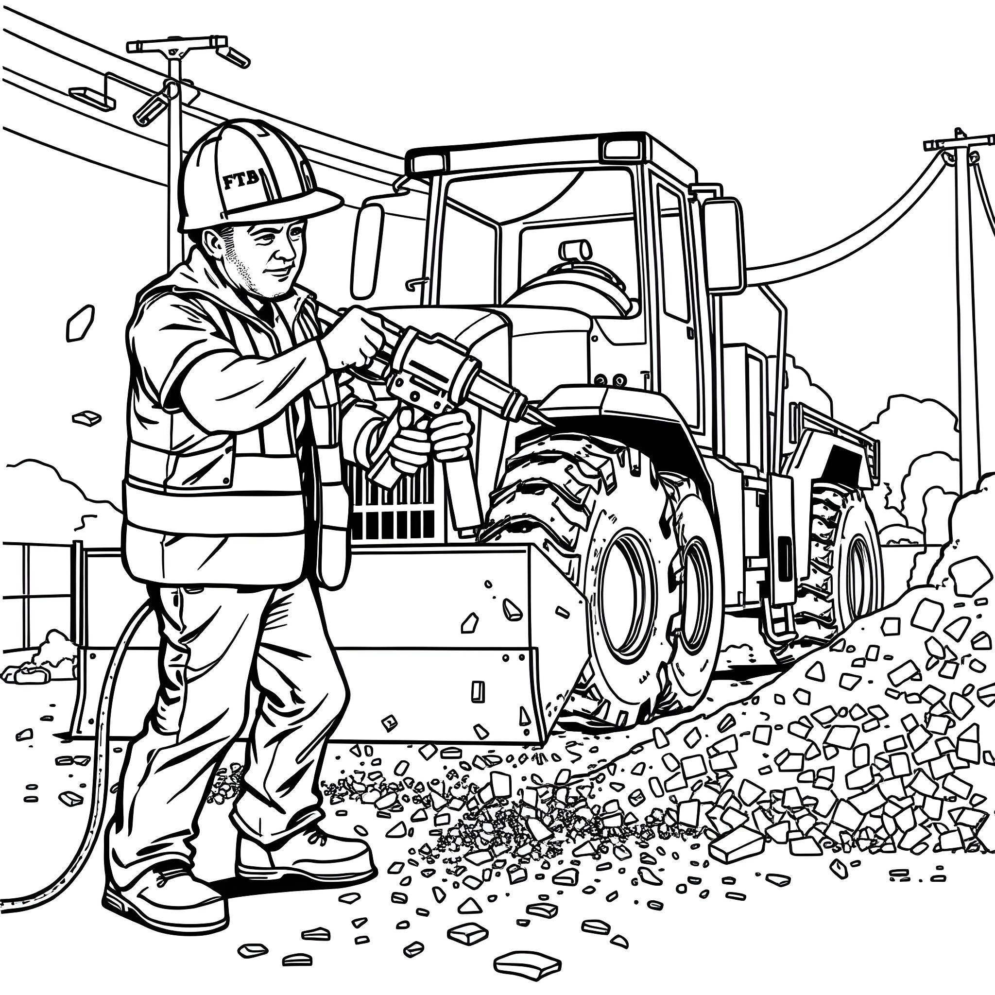 Best Jackhammer Coloring Pages (Free Printable PDF)