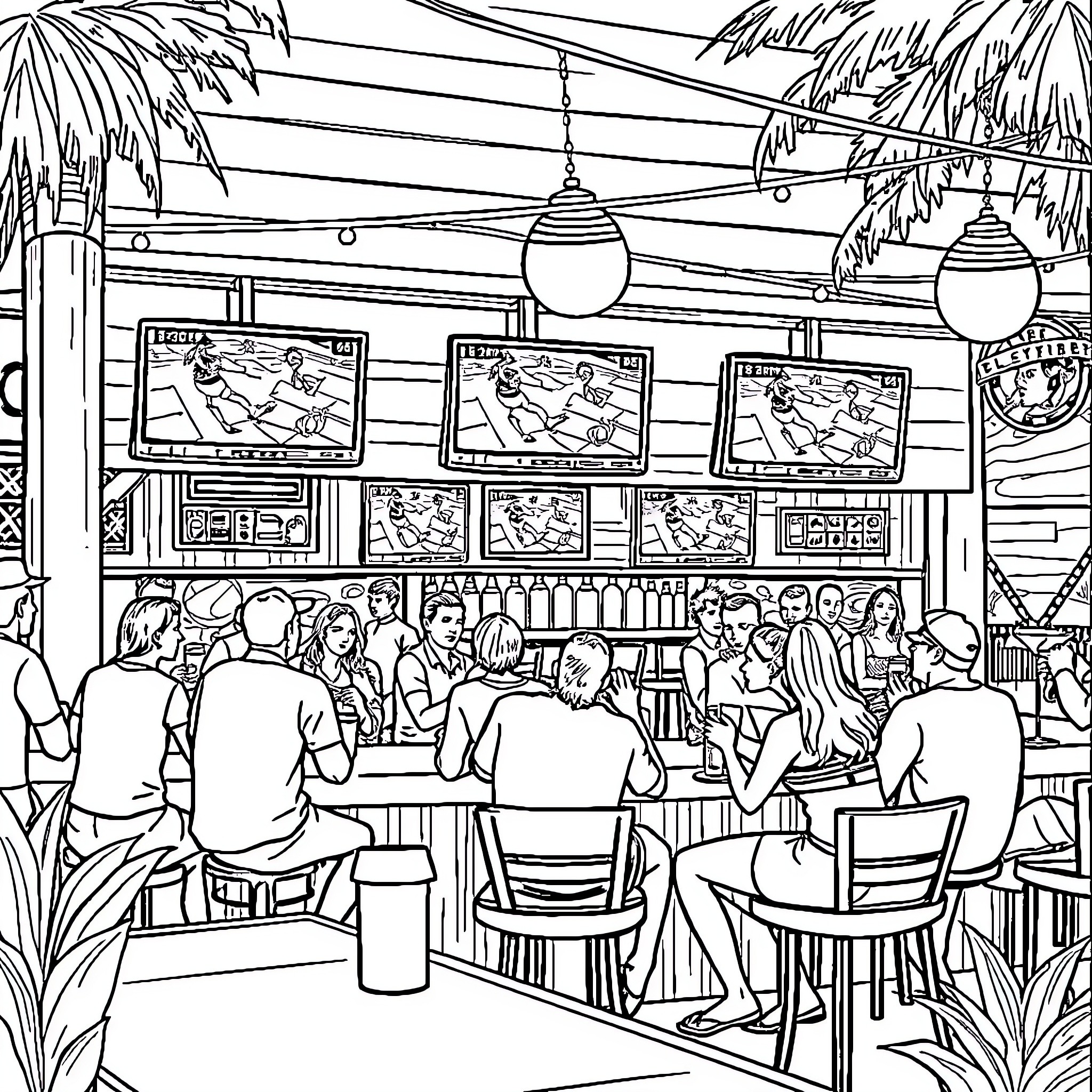 Best Bar Coloring Pages (Free Printable PDF)