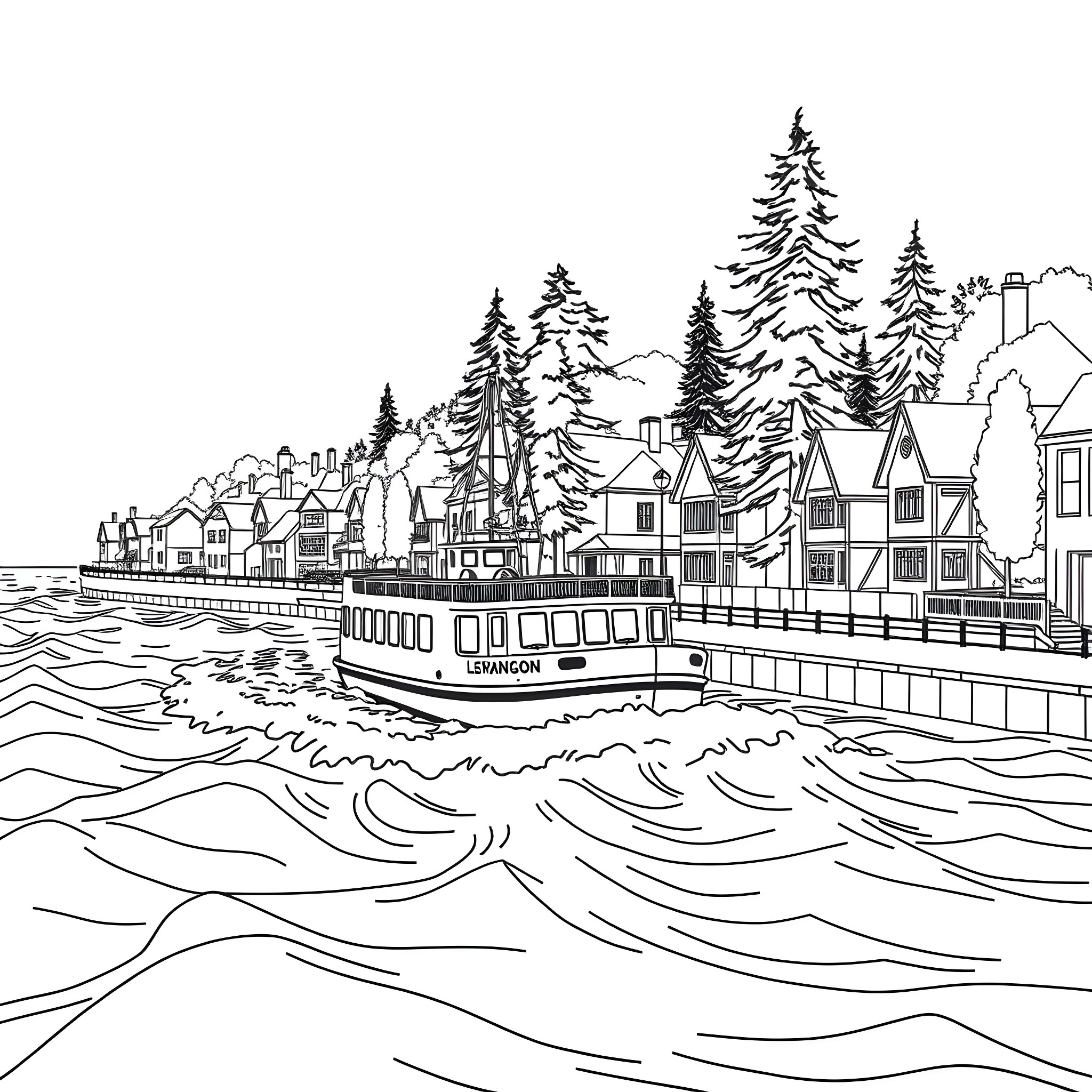 Best Ferry Coloring Pages (Free Printable PDF)