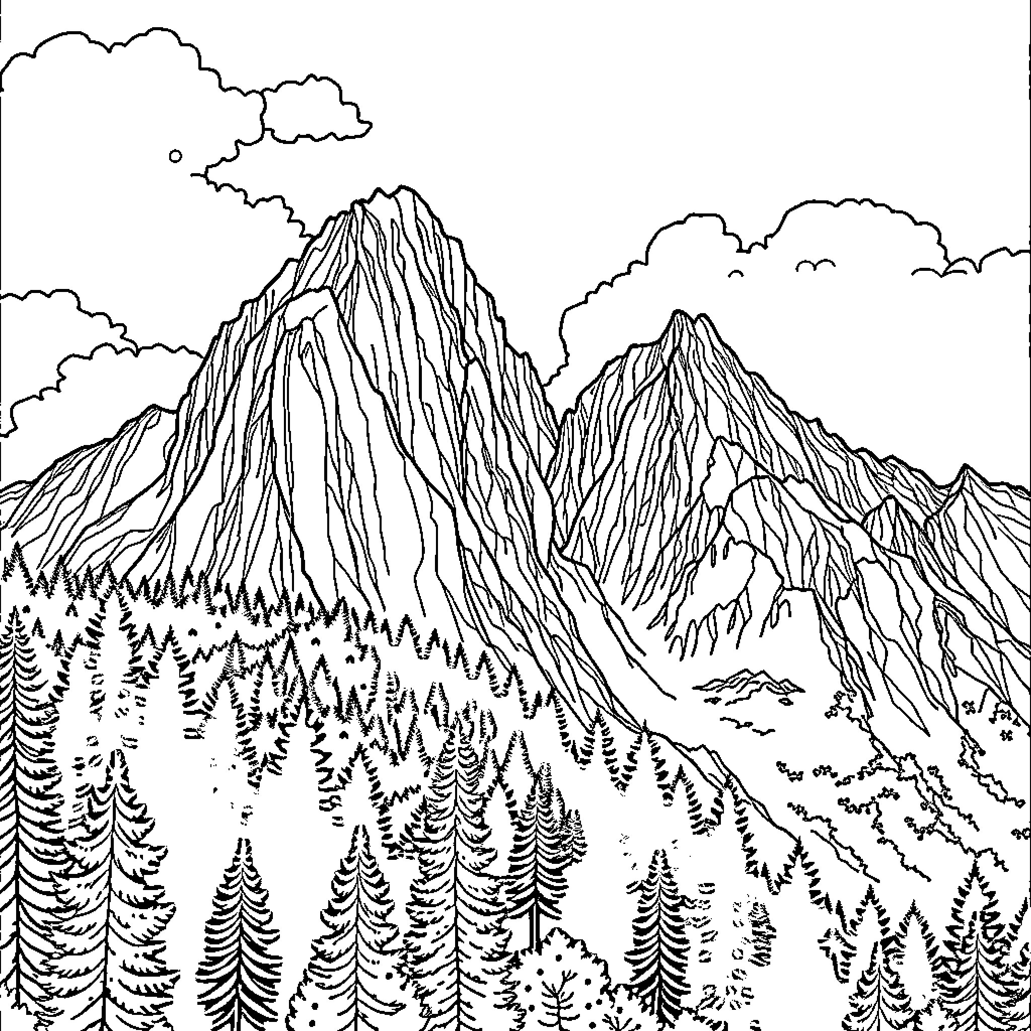 Best Mountain Coloring Pages (Free Printable PDF)