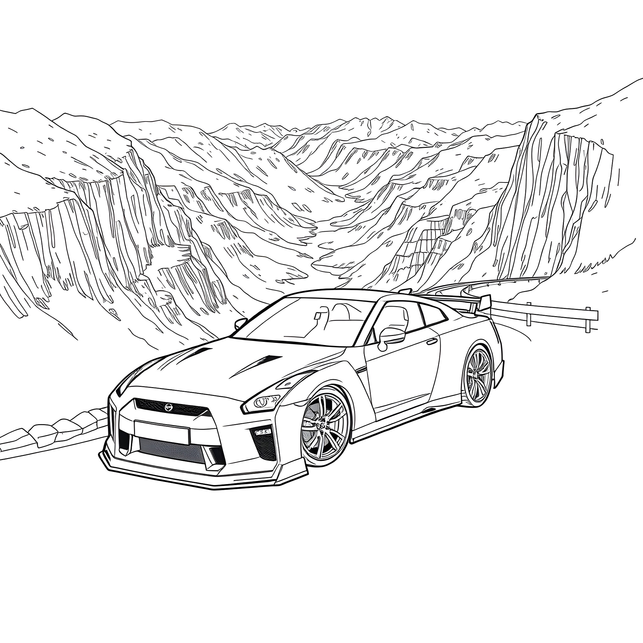 Best Nissan GTR Coloring Pages (Free Printable PDF)
