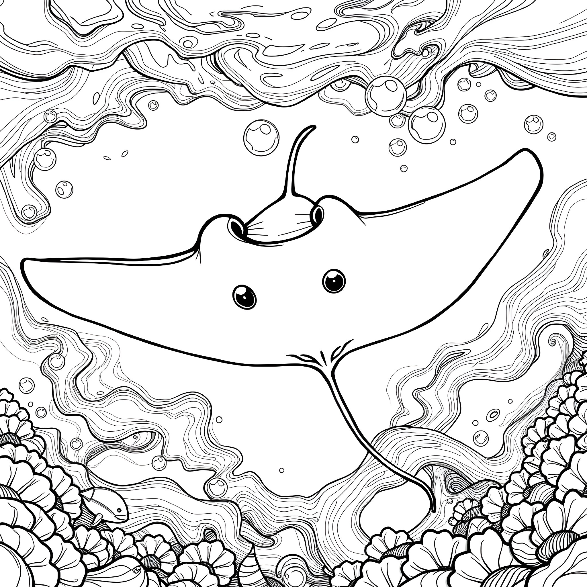 Best Manta Ray Coloring Pages (Free Printable PDF)