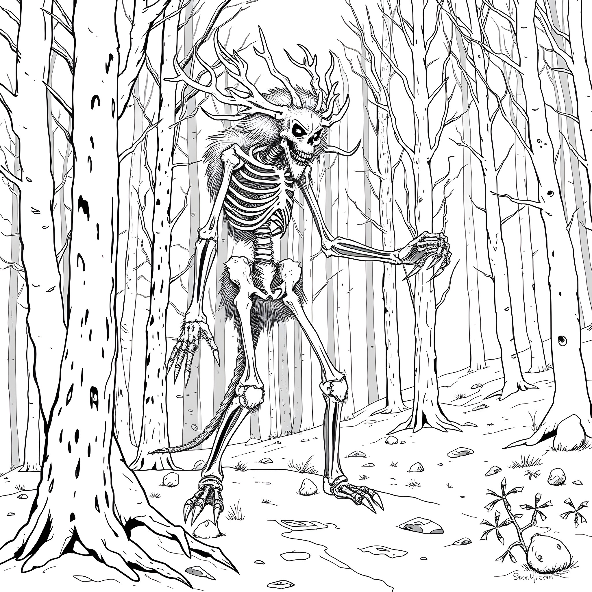 Best Wendigo Coloring Pages (Free Printable PDF)