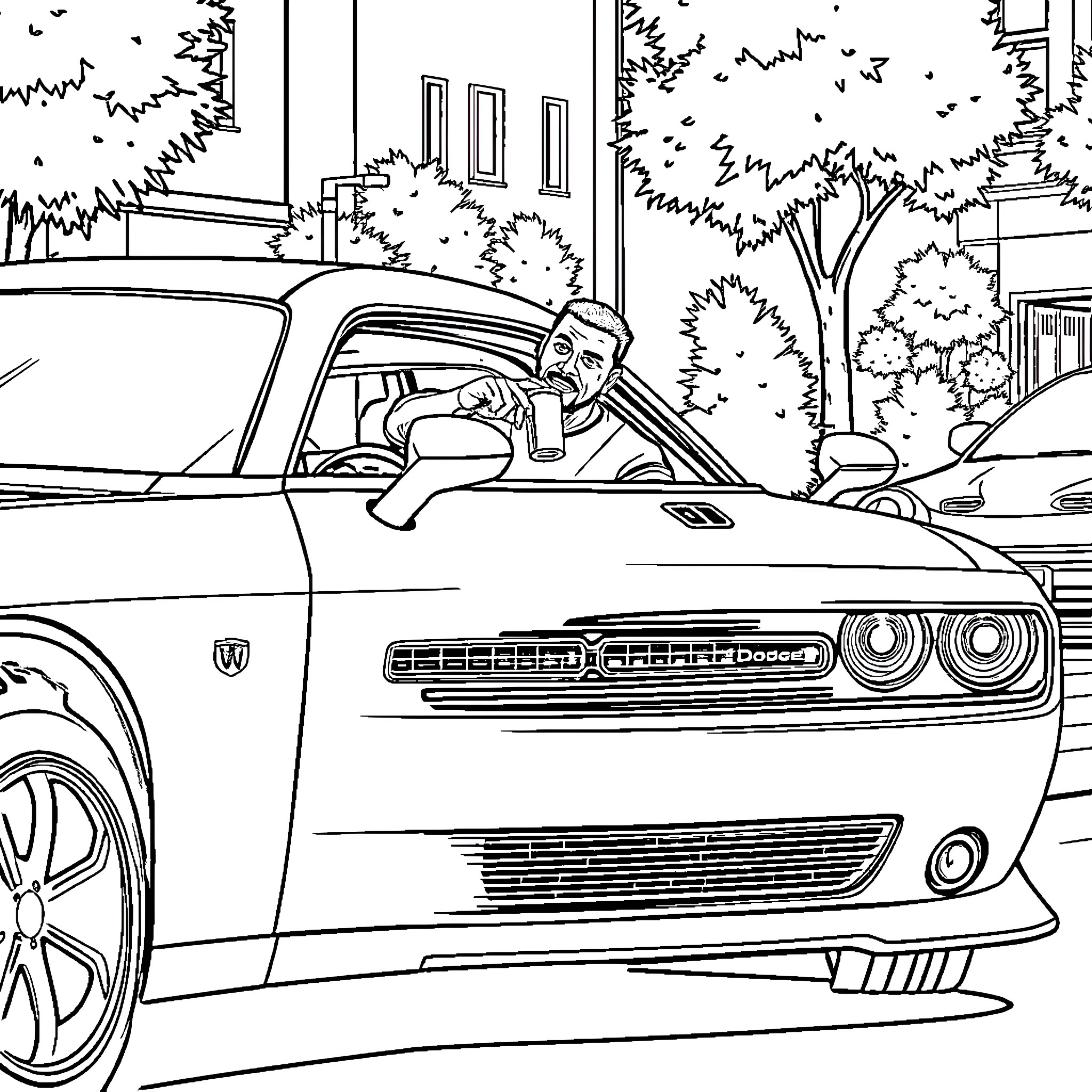 26 Best Dodge Challenger Coloring Pages (Free Printable PDFs)
