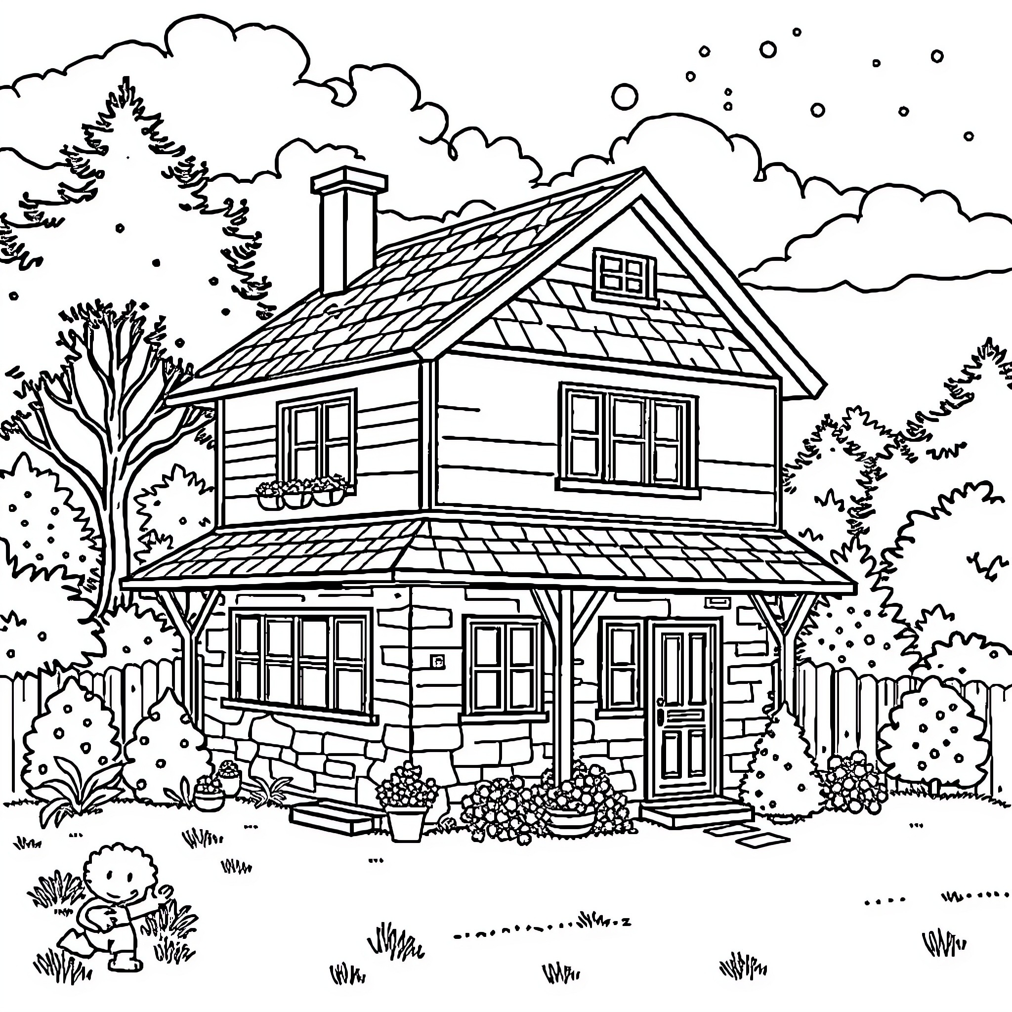 Best House Coloring Pages (Free Printable PDF)