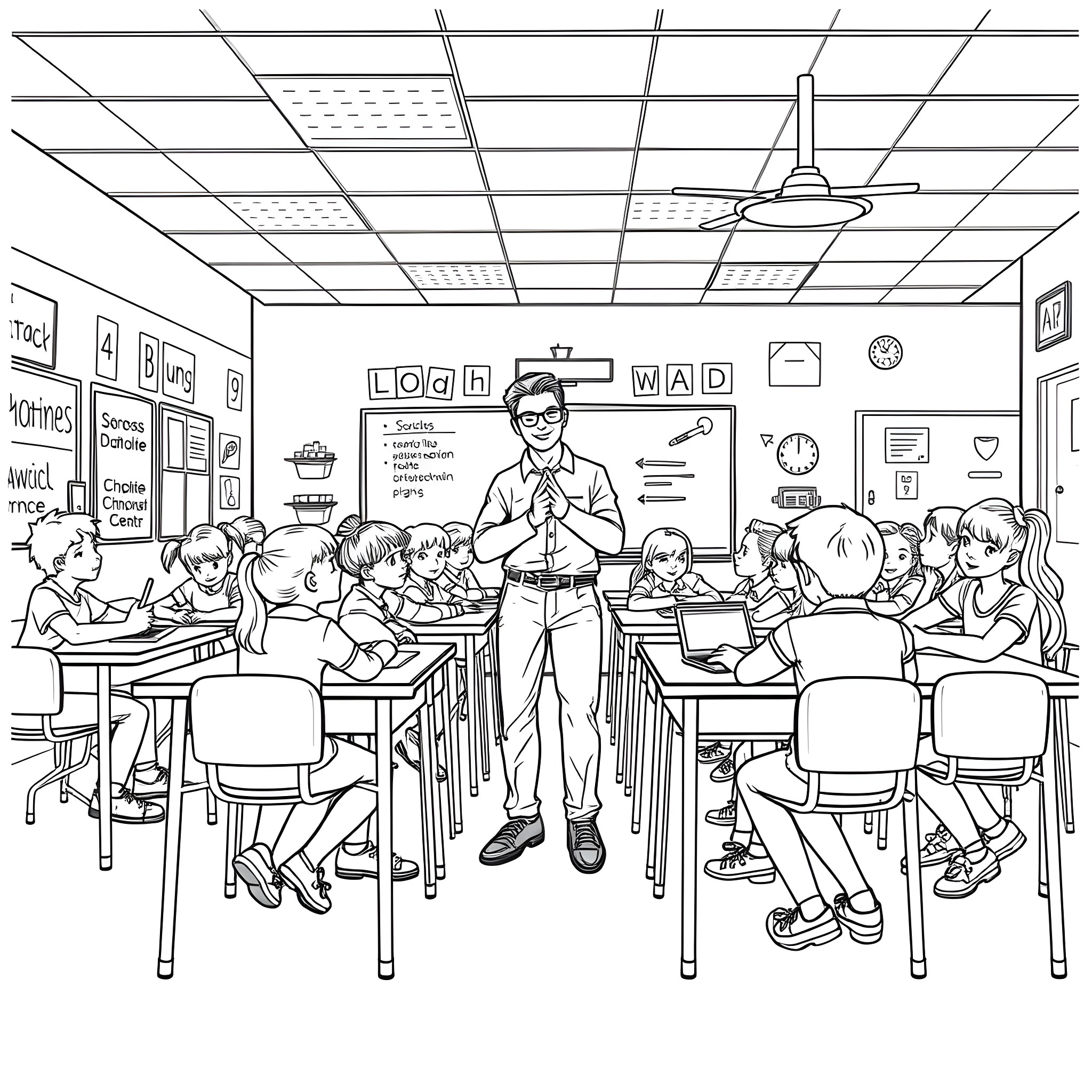 48 Best Classroom Coloring Pages (Free Printable PDFs)