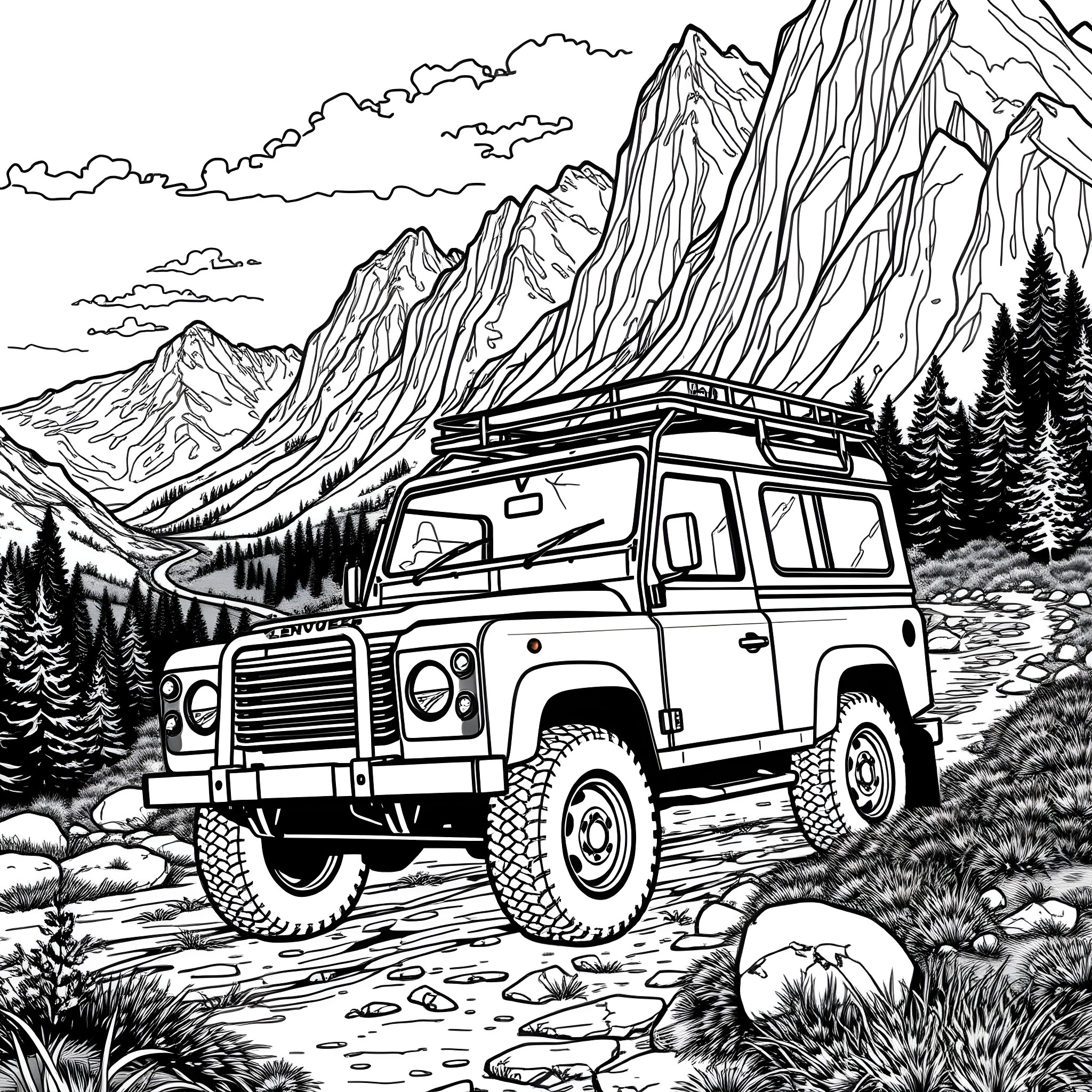 Best Land Rover Coloring Pages (Free Printable PDF)