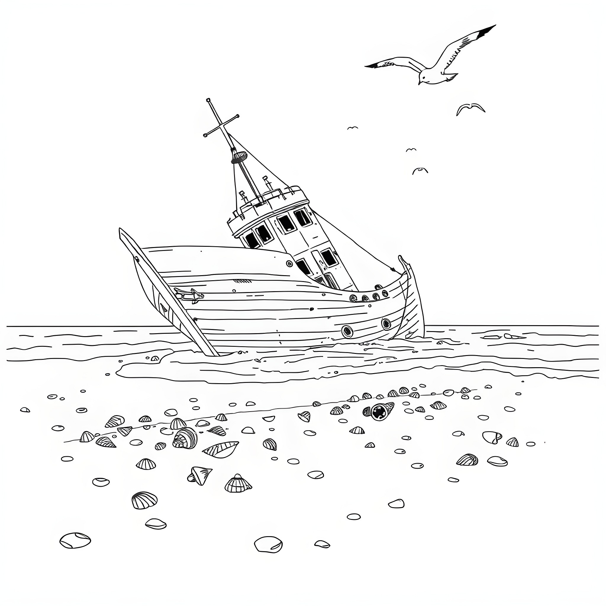 Best Shipwreck Coloring Pages (Free Printable PDF)